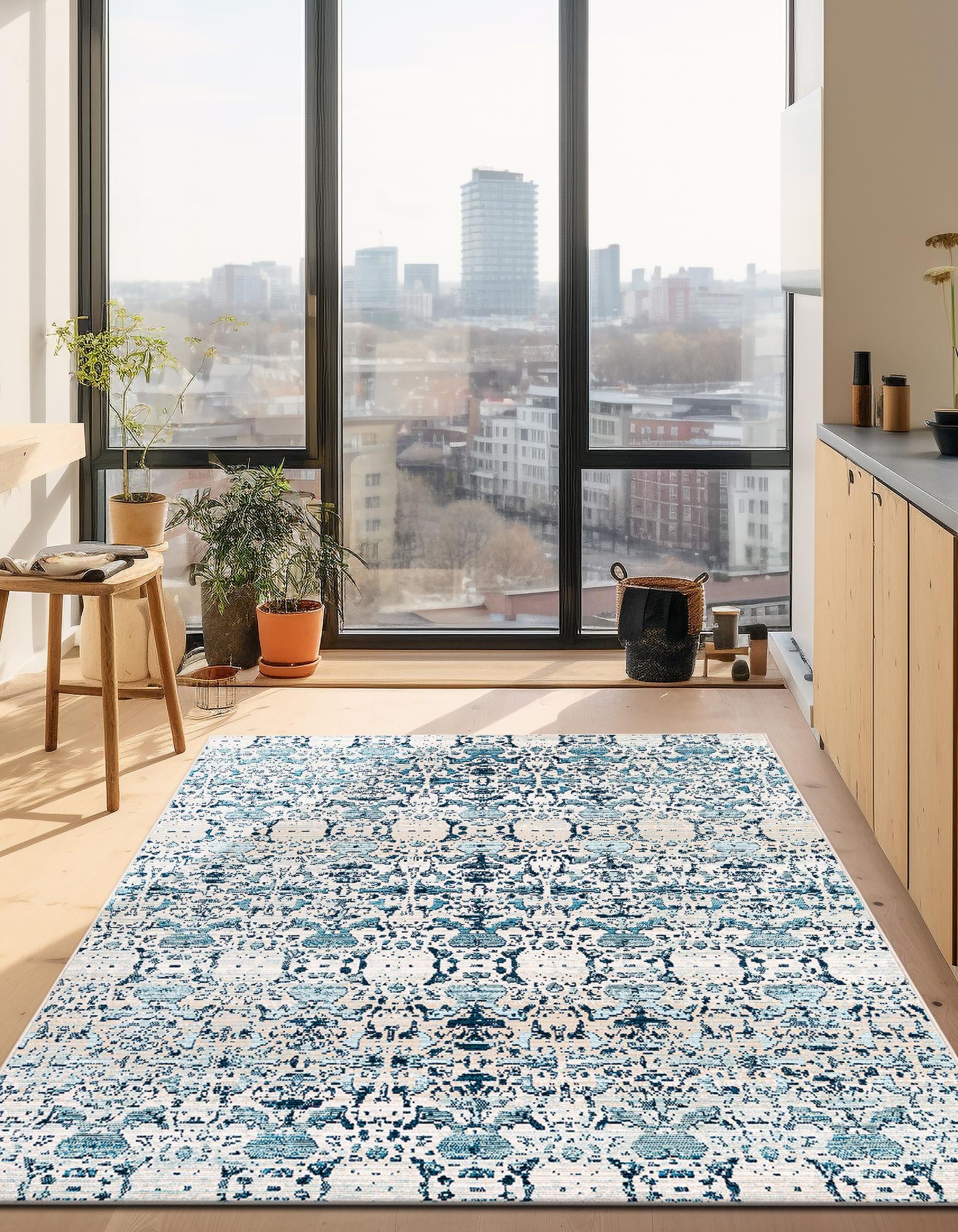 Blue 4' x 6' Amulet Rug | Rugs.com