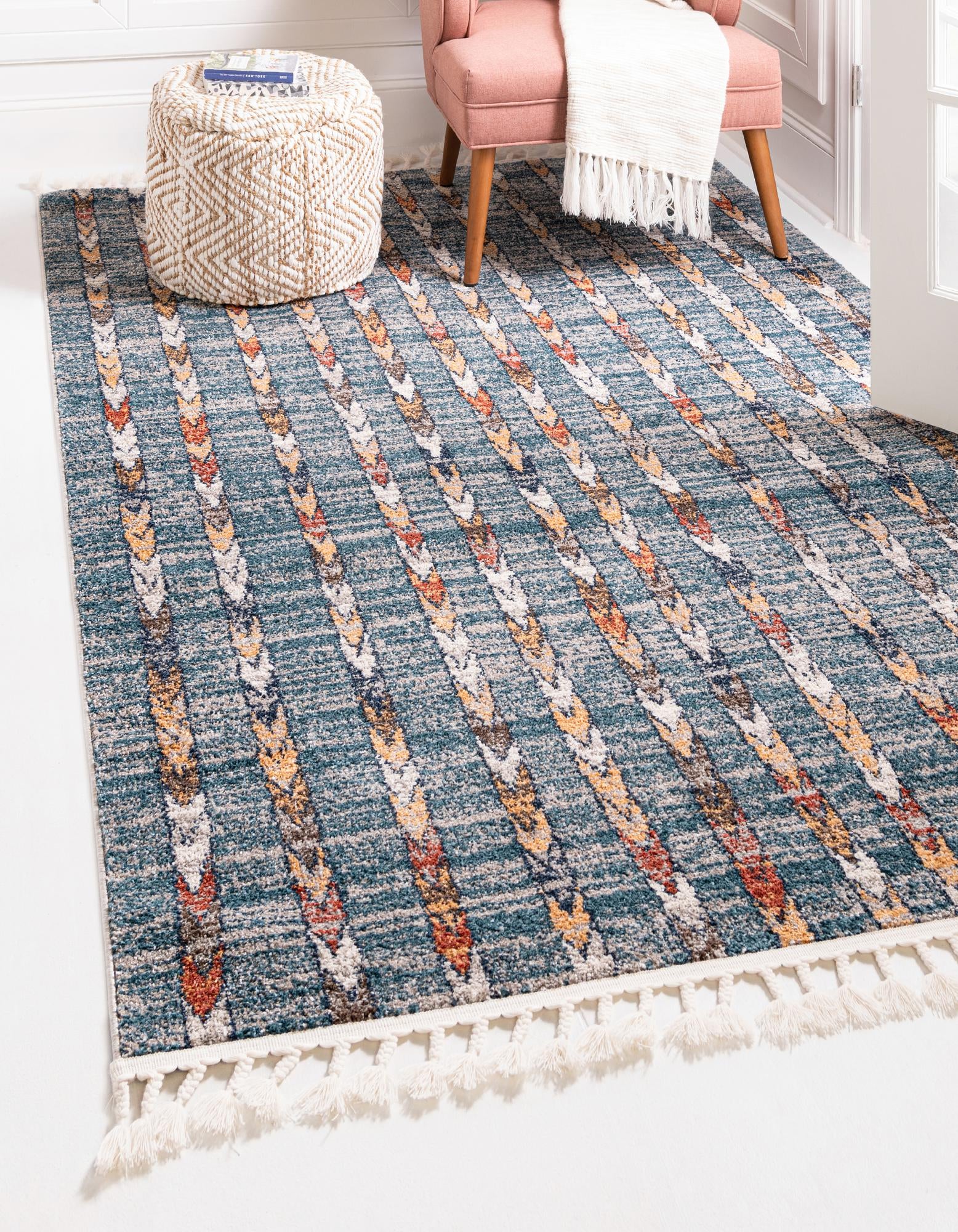 Blue 9' x 12' Aramis Rug | Rugs.com