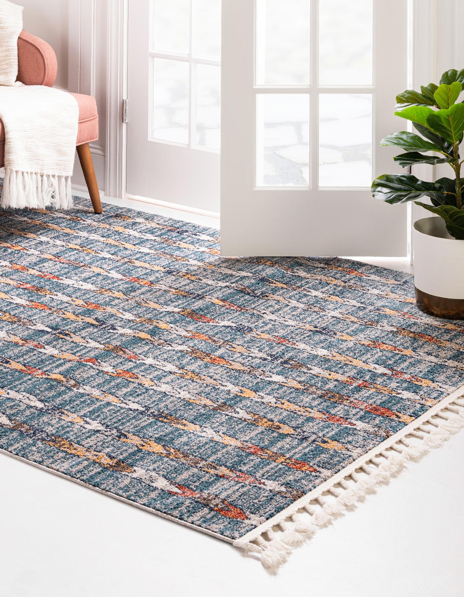 Blue 7' 10 x 10' Aramis Rug | Rugs.com