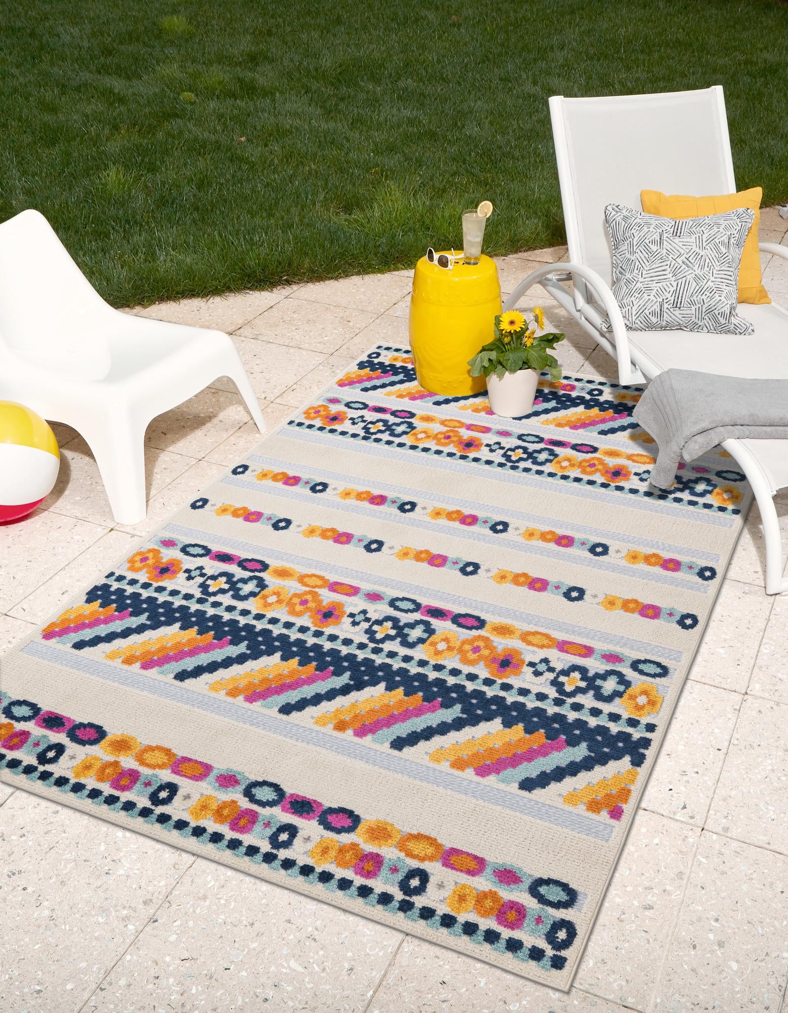 Blue 7' 10 x 10' Aruba Indoor / Outdoor Rug | Rugs.com