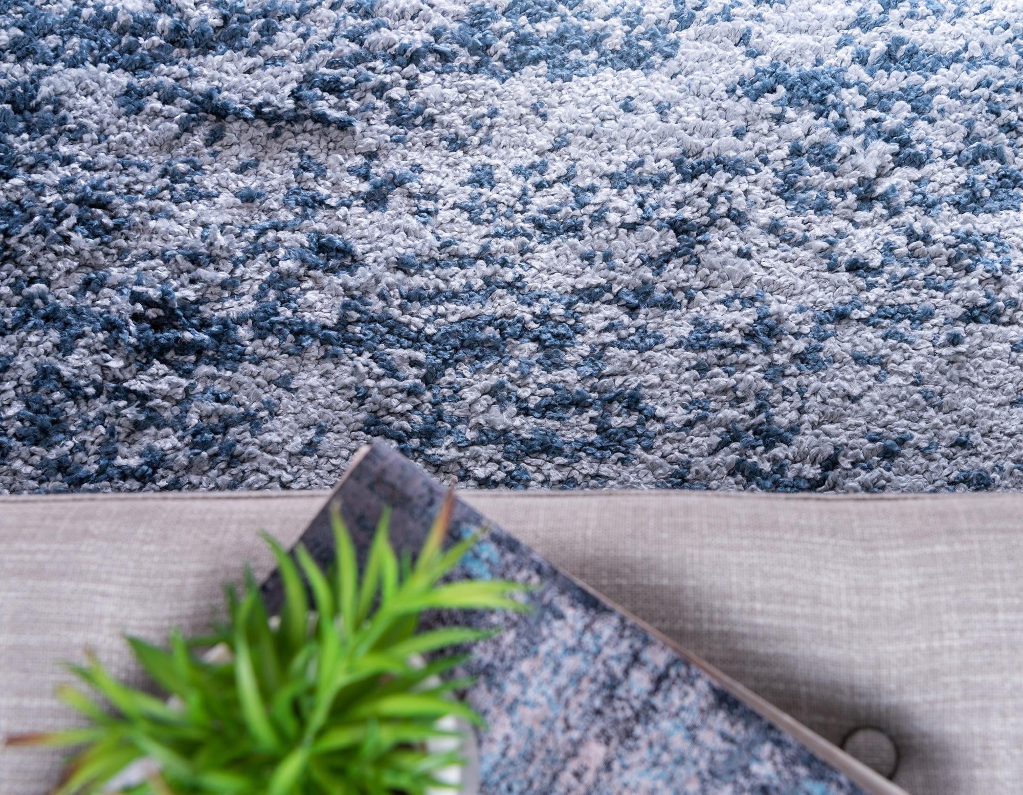 Blue 8' x 10' Athena Shag Rug | Rugs.com