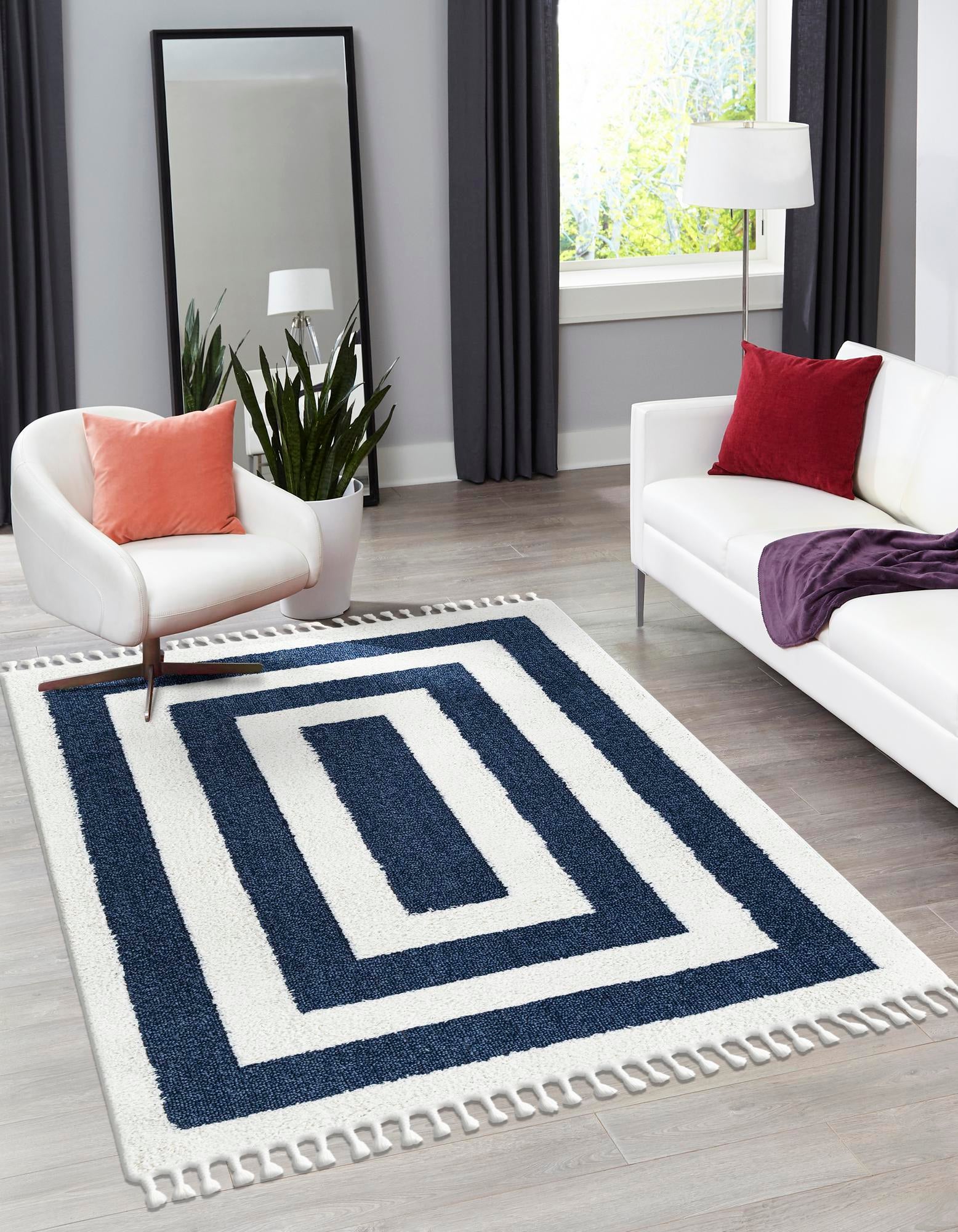 Blue 5' 3 x 8' Boho Rug | Rugs.com