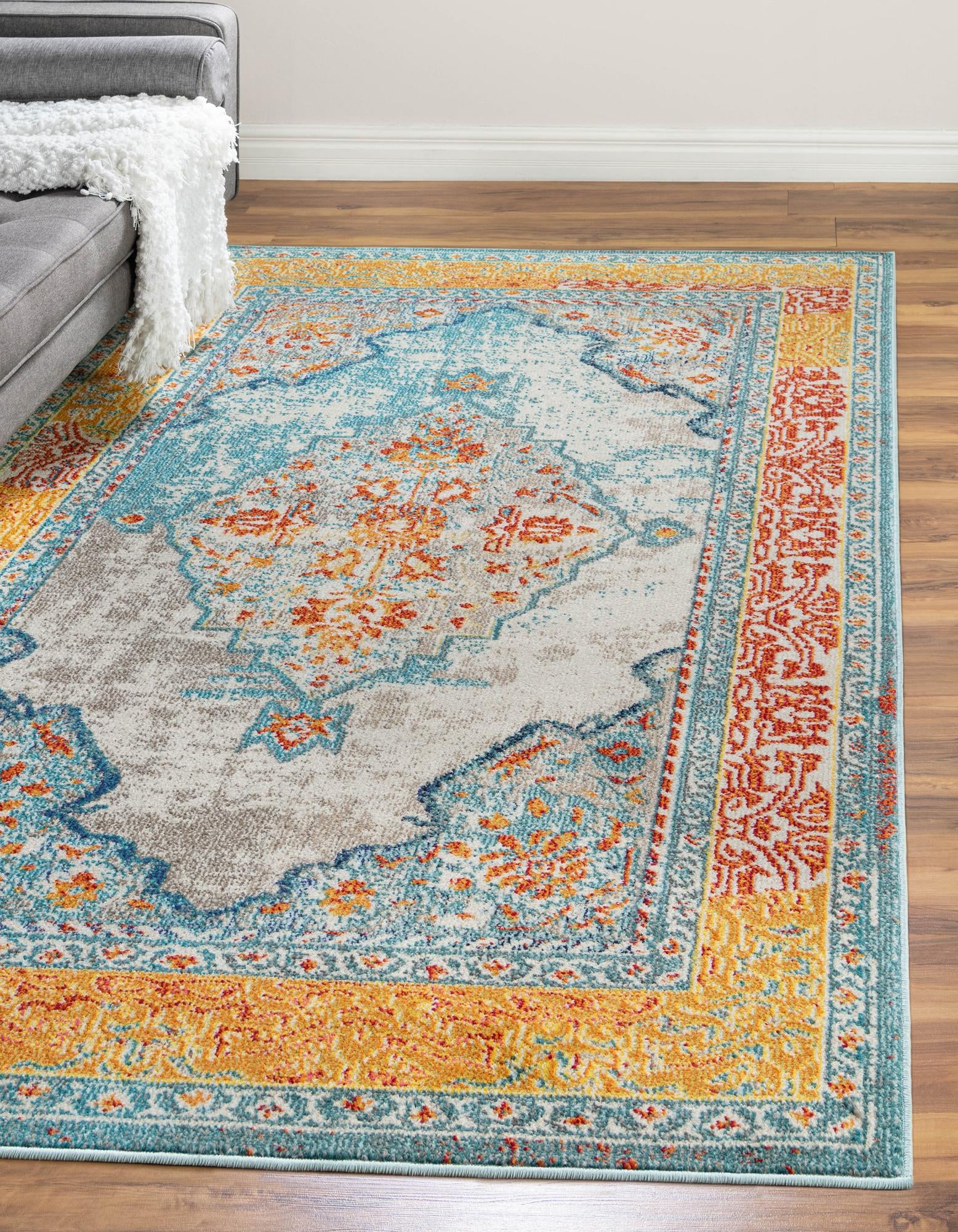 Turquoise 9' x 12' 2 Carnevale Rug | Rugs.com