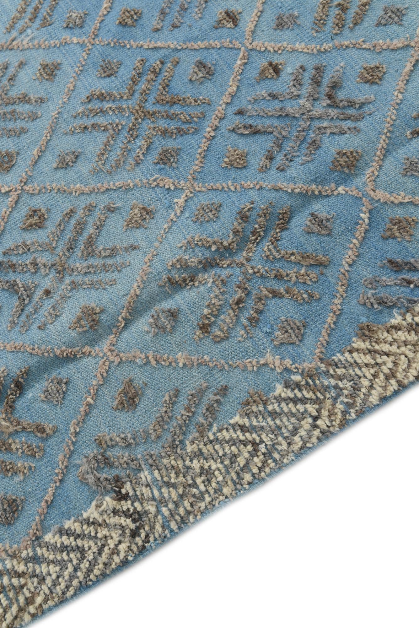 Blue 9' x 12' 4 Hand Knotted Darya Wool Rug | Rugs.com