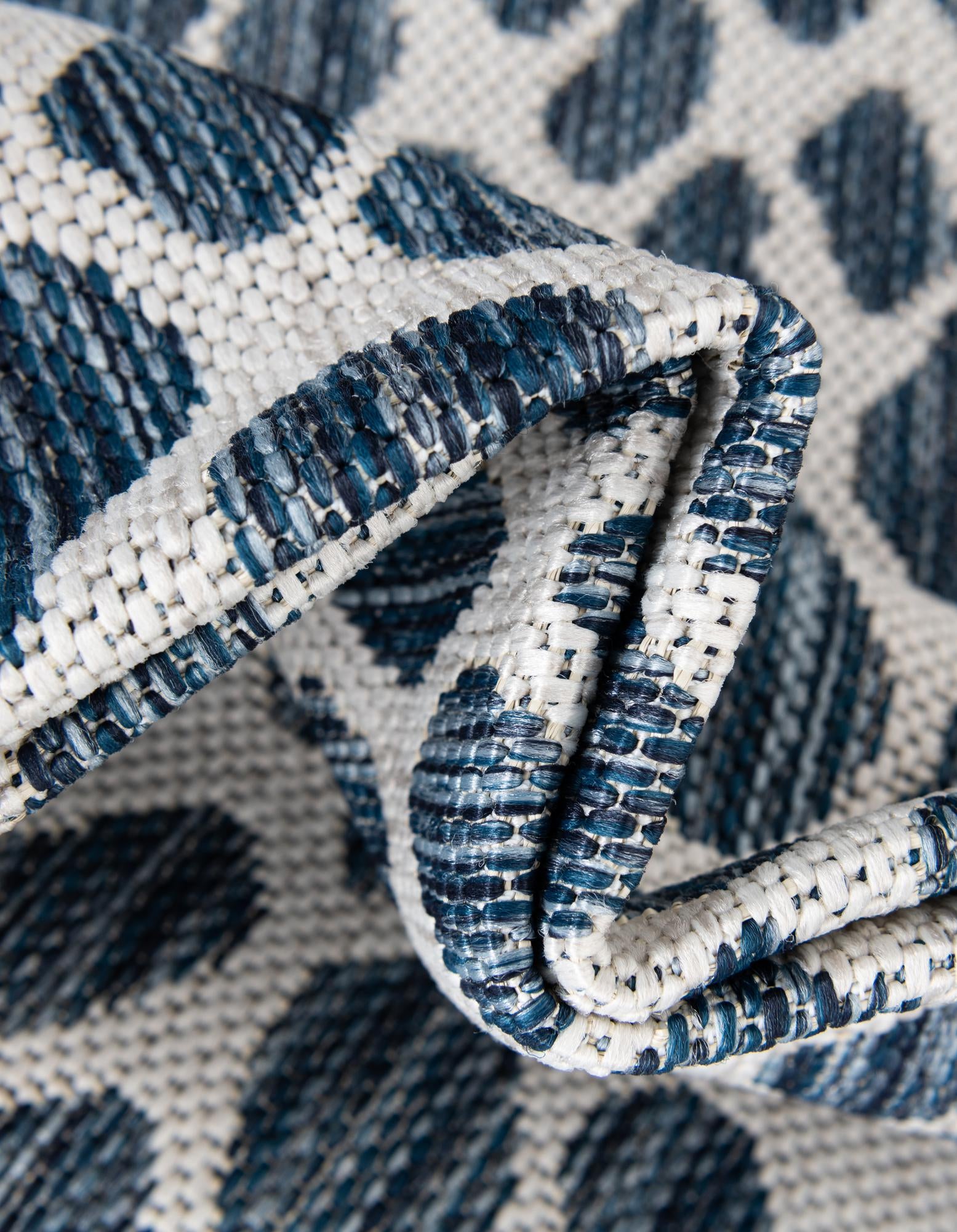 Blue 7' 10 x 10' Jill Zarin Cape Town Indoor / Outdoor Rug | Rugs.com