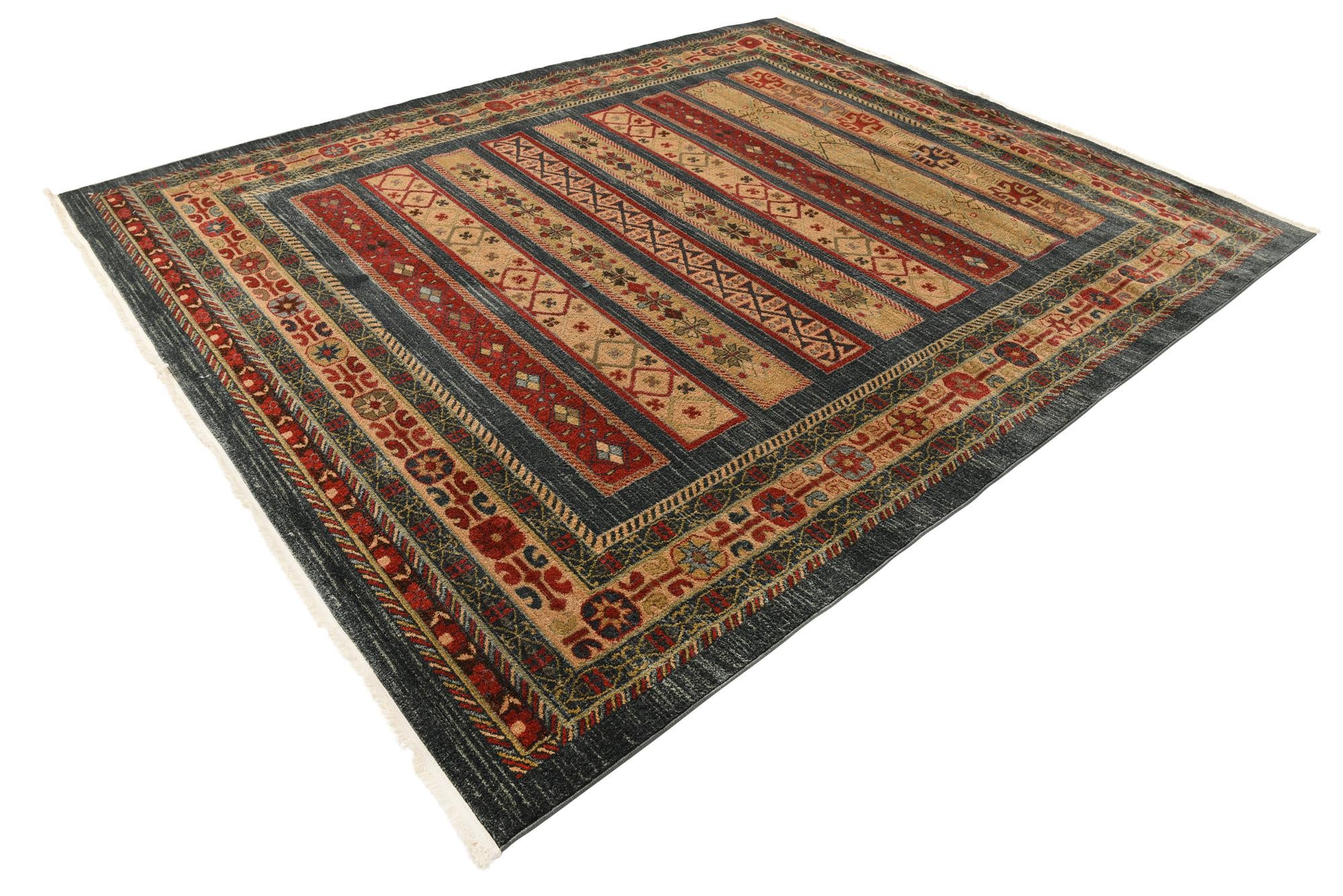Blue 8' x 10' Kashkuli Gabbeh Rug | Rugs.com