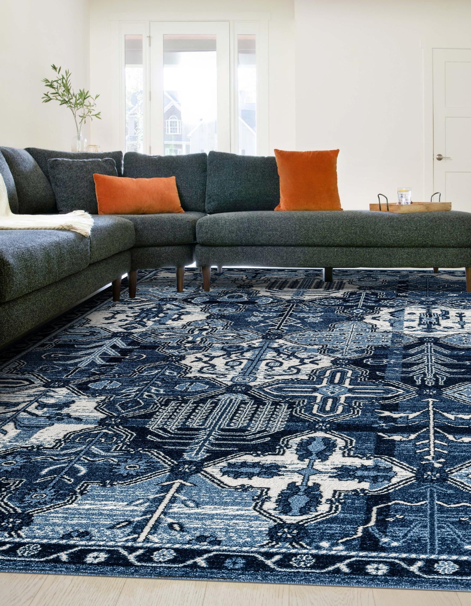 Blue 7' x 10' Miranda Rug | Rugs.com