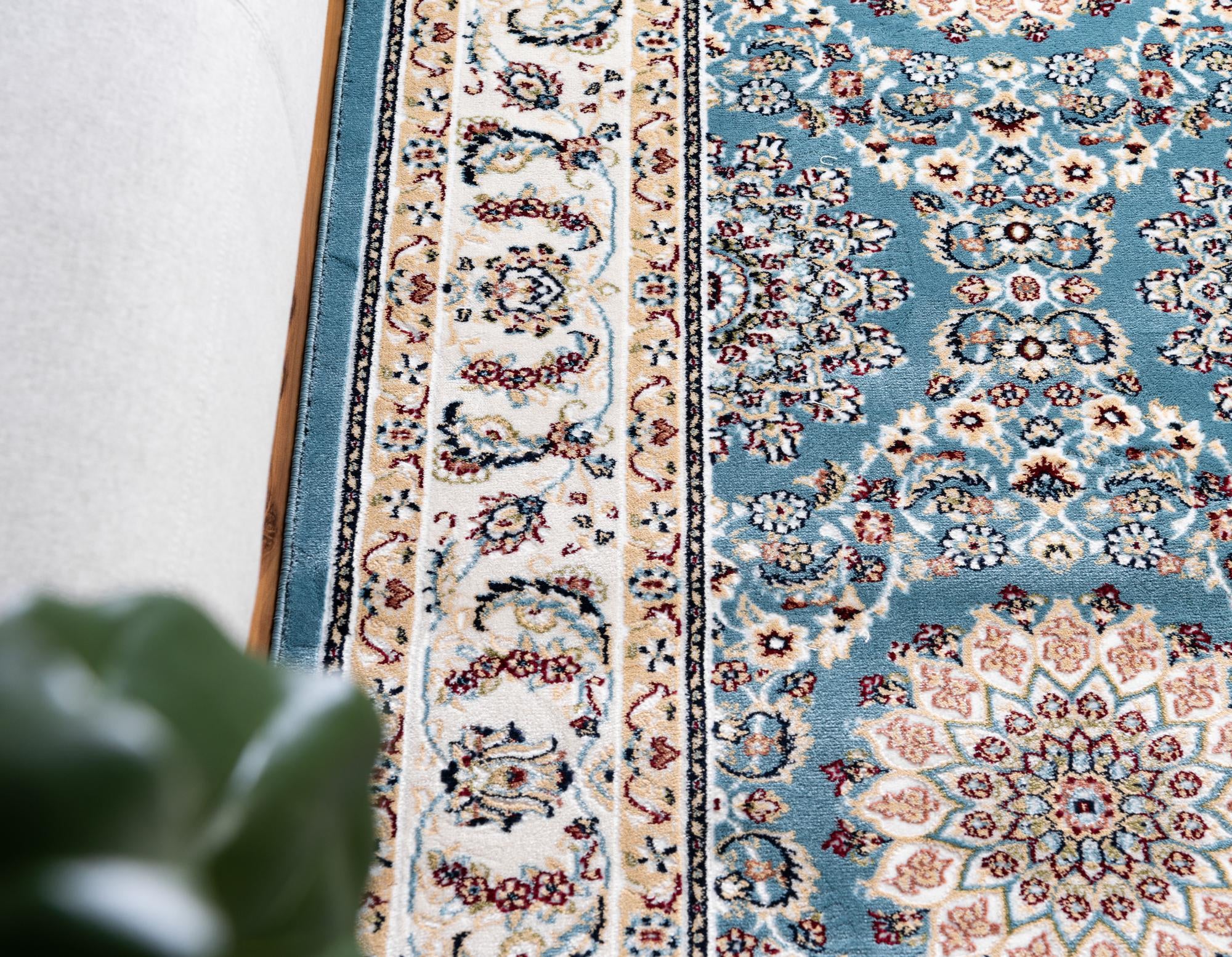 Blue 3' x 5' Nain Design Rug | Rugs.com