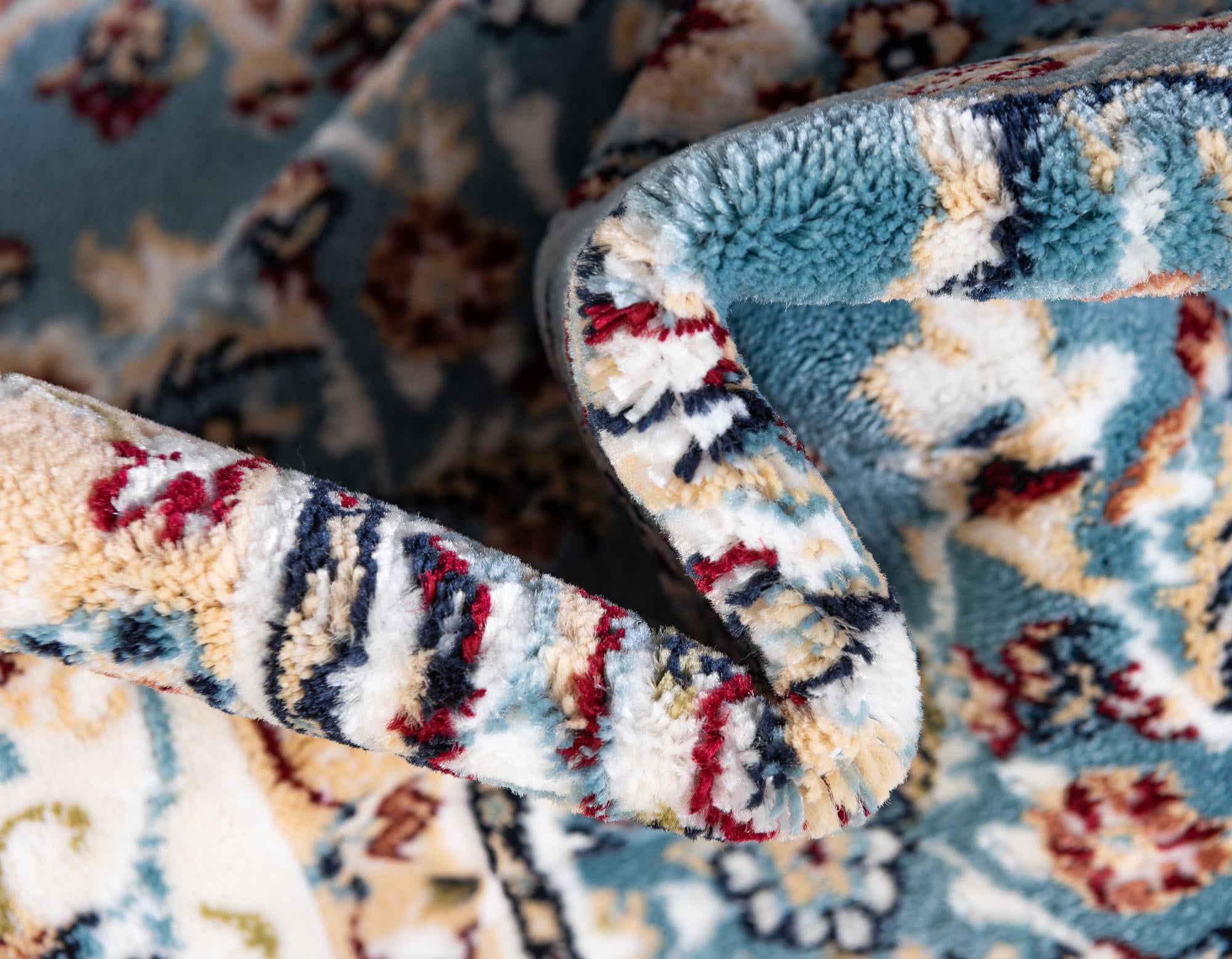 Blue 3' x 5' Nain Design Rug | Rugs.com