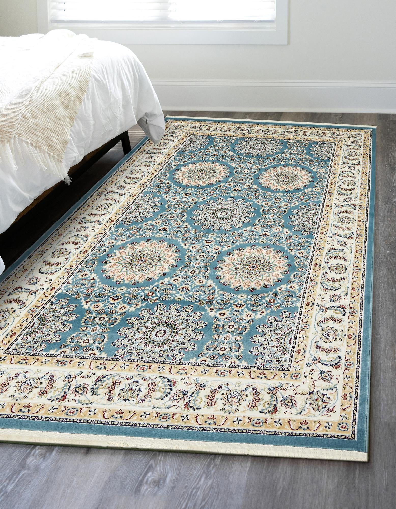Blue 3' x 5' Nain Design Rug | Rugs.com