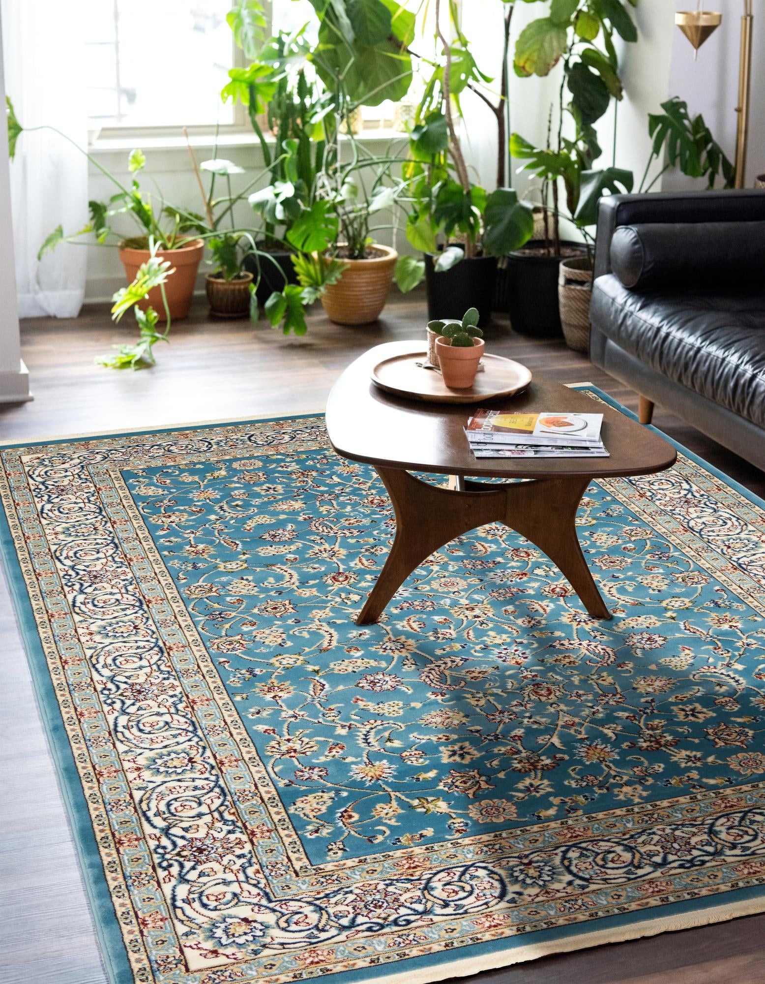 Blue 10' x 13' Nain Design Rug | Rugs.com