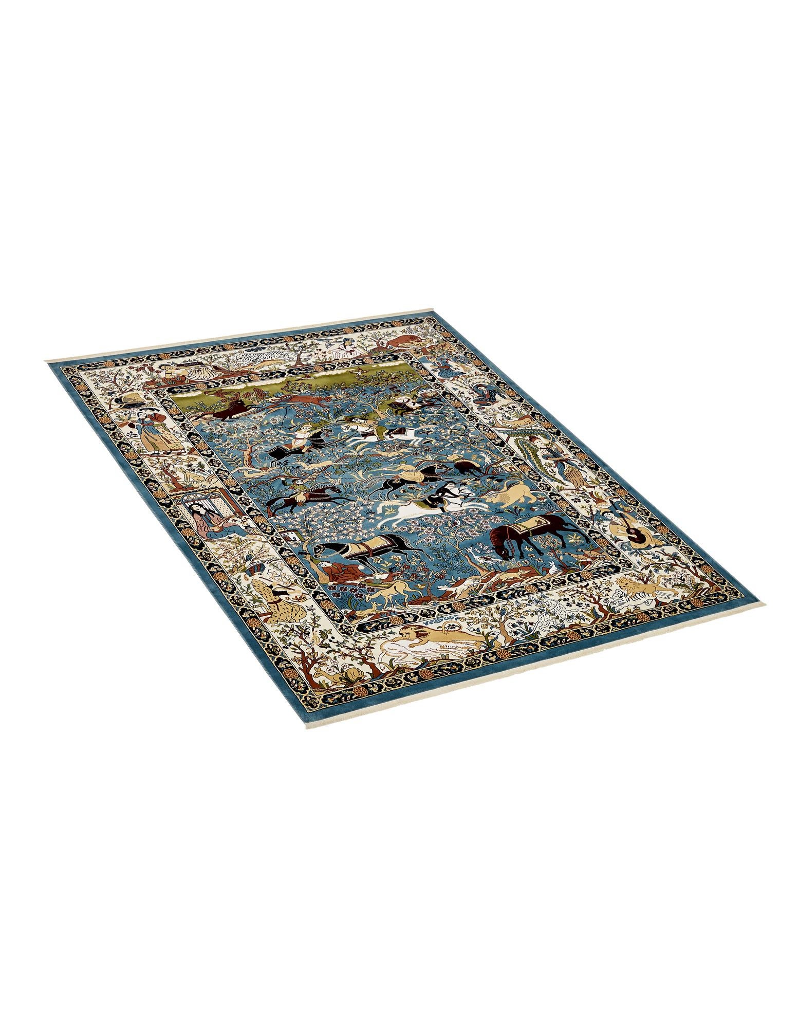 Blue 7' 10 x 10' Nain Design Rug | Rugs.com