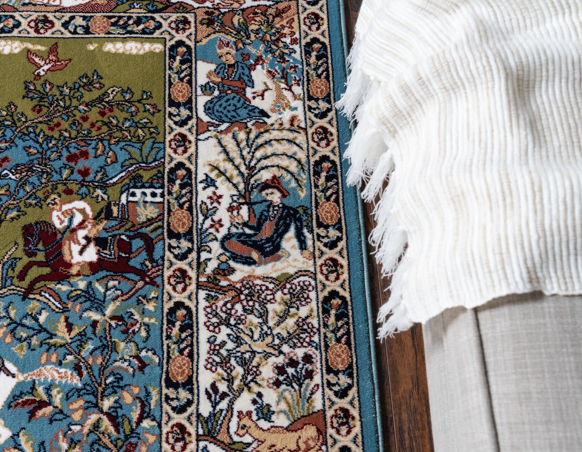 Blue 7' 10 x 10' Nain Design Rug | Rugs.com