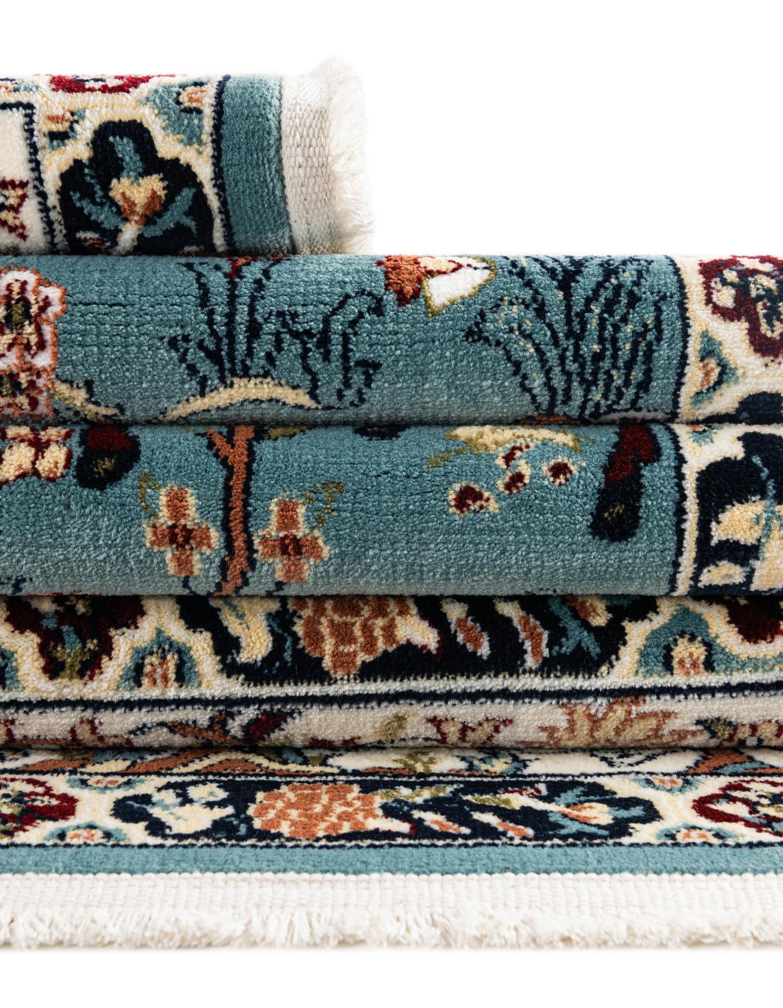 Blue 3' x 5' Nain Design Rug | Rugs.com