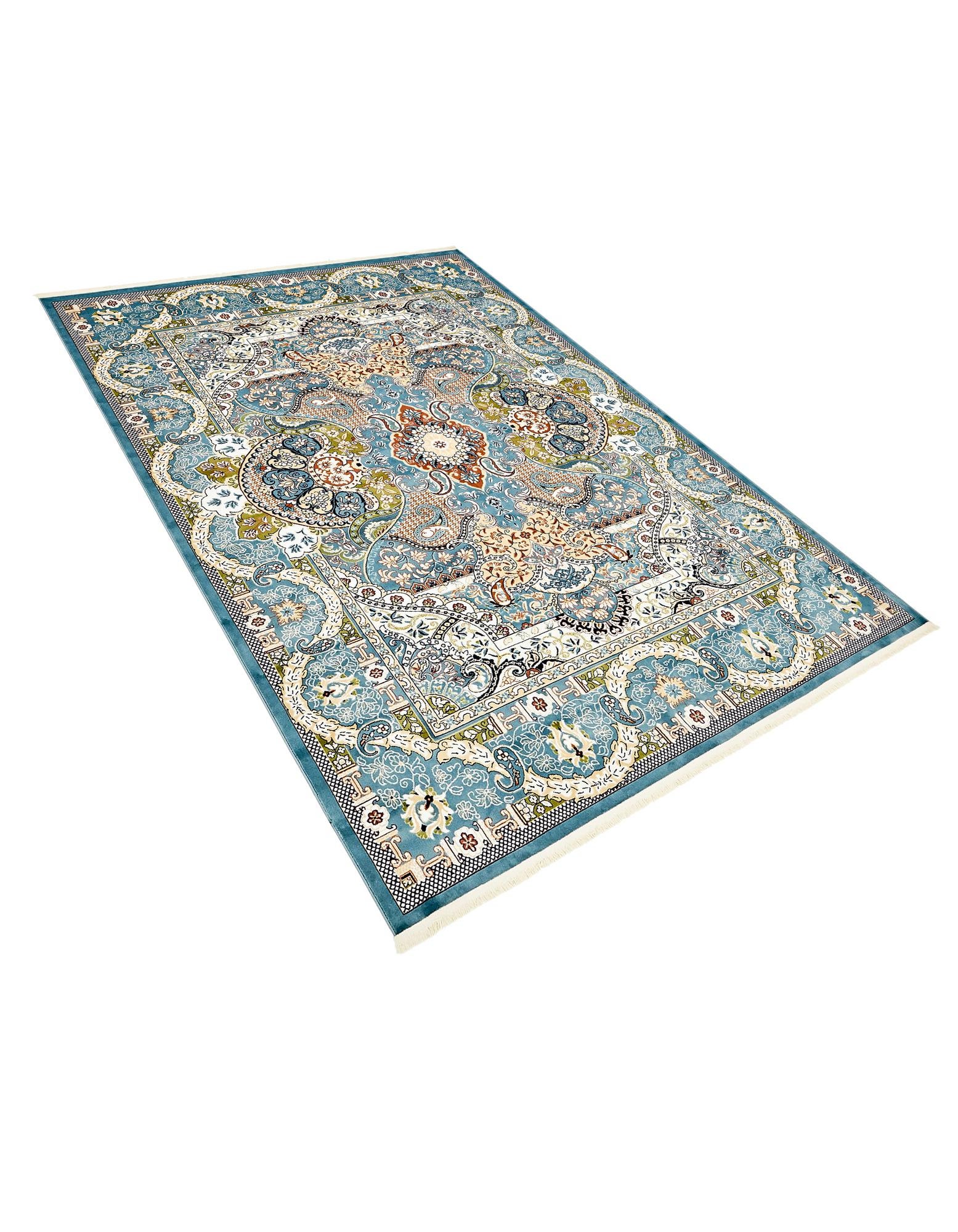 Blue 8' x 10' Nain Design Rug | Rugs.com
