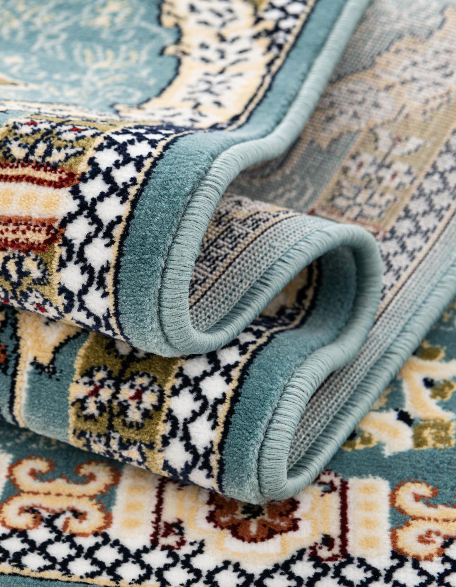 Blue 8' x 10' Nain Design Rug | Rugs.com