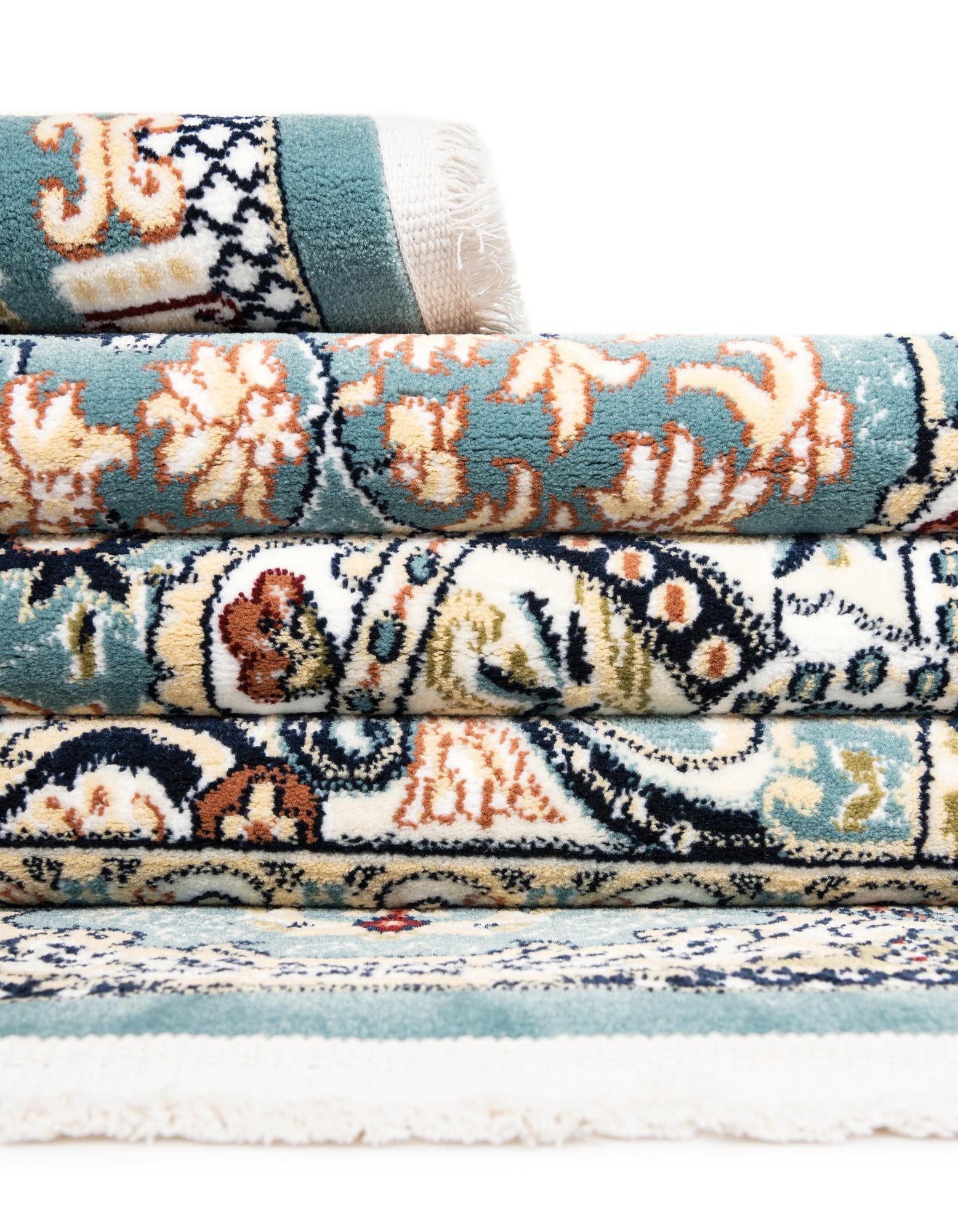 Blue 8' x 10' Nain Design Rug | Rugs.com