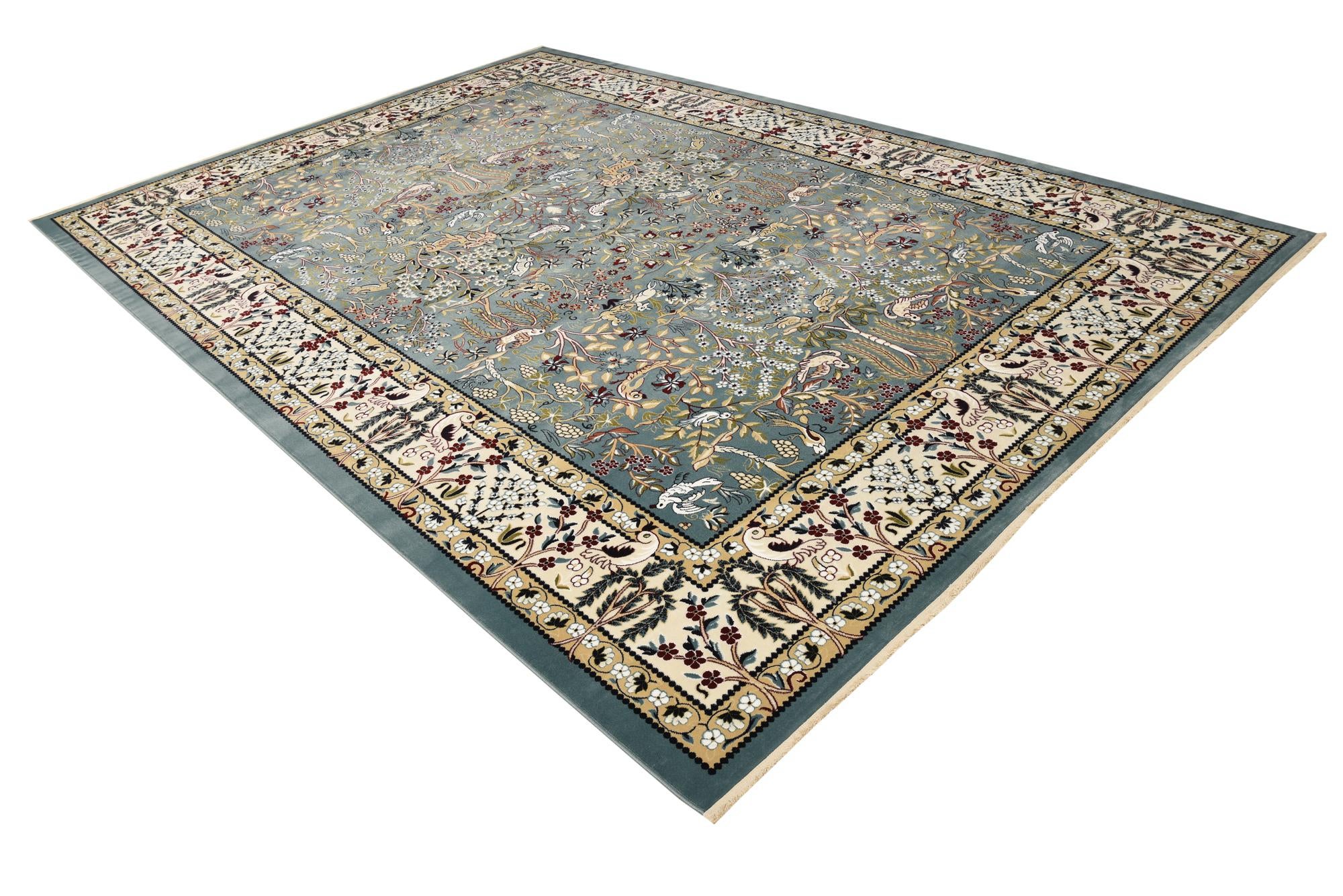 Blue 10' x 14' Nain Design Rug | Rugs.com