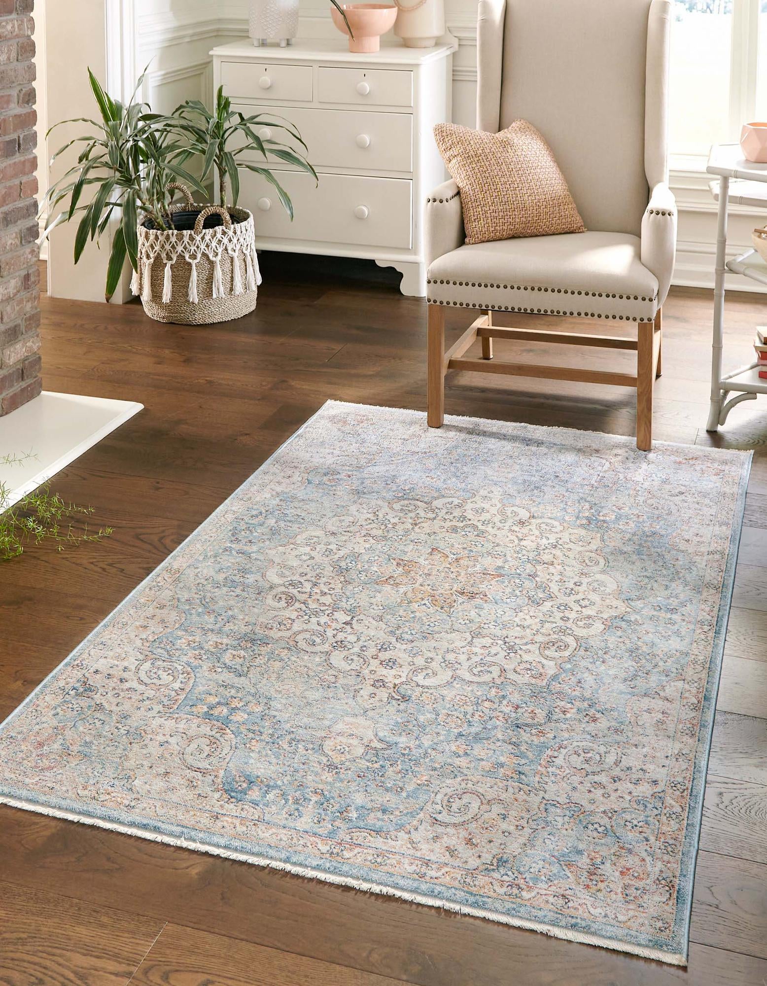 Blue 4' x 6' Newport Rug | Rugs.com