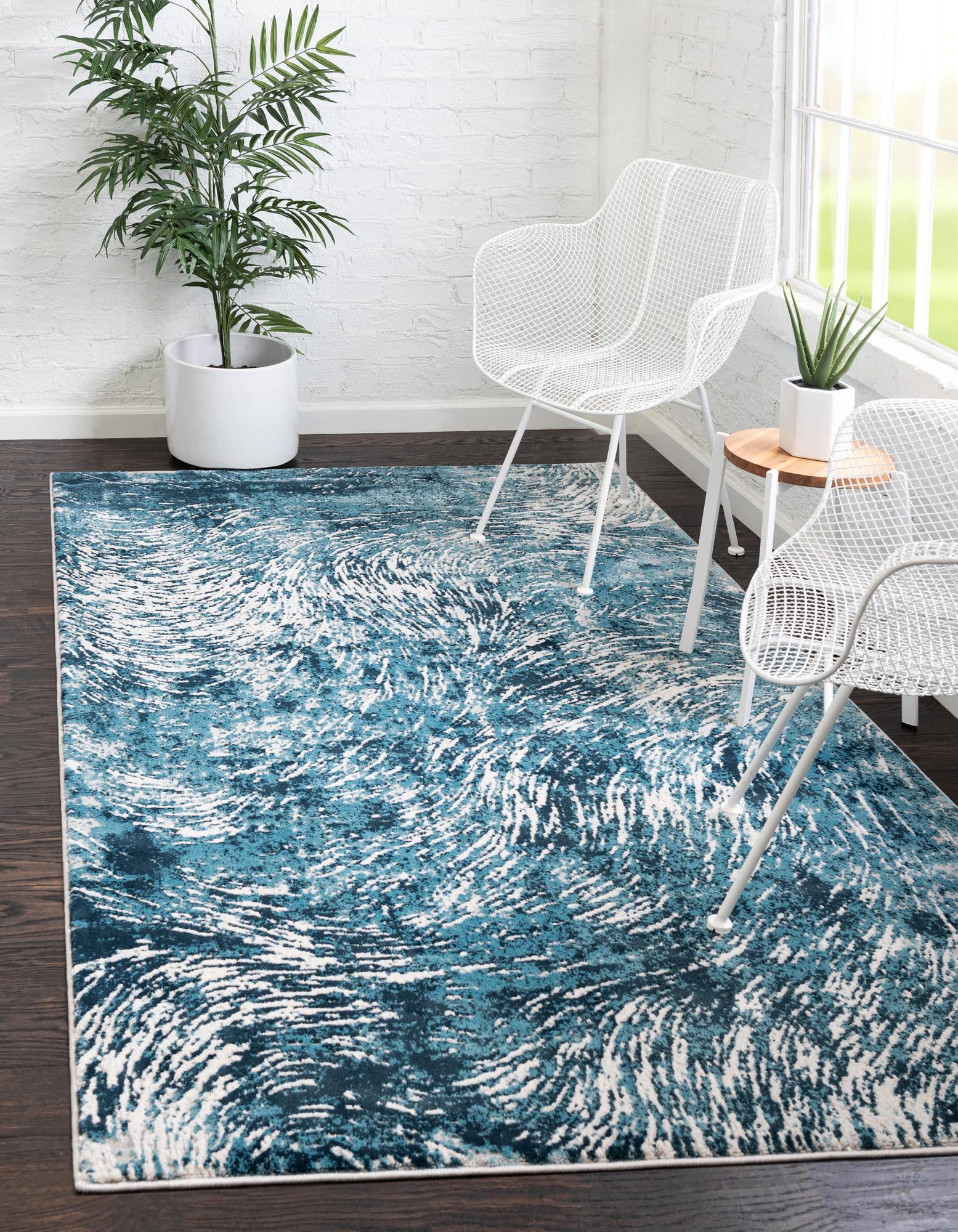 Blue 8' x 10' Oasis Rug | Rugs.com