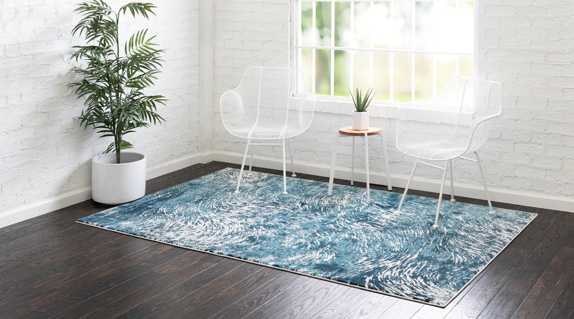 Blue 8' x 10' Oasis Rug | Rugs.com