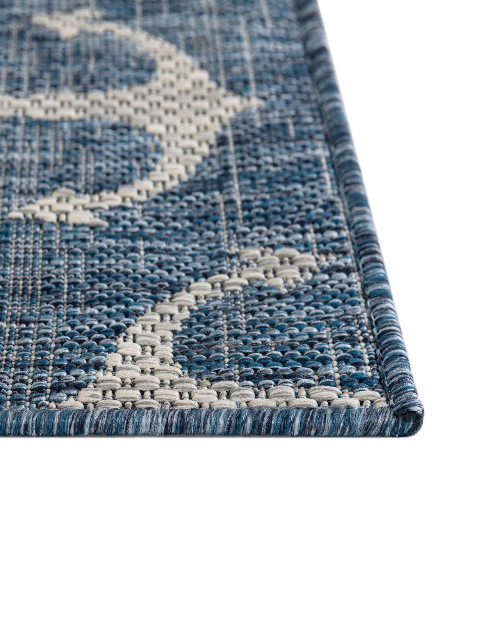 Blue 5' 3 x 7' Washable Coastal Indoor / Outdoor Rug | Rugs.com