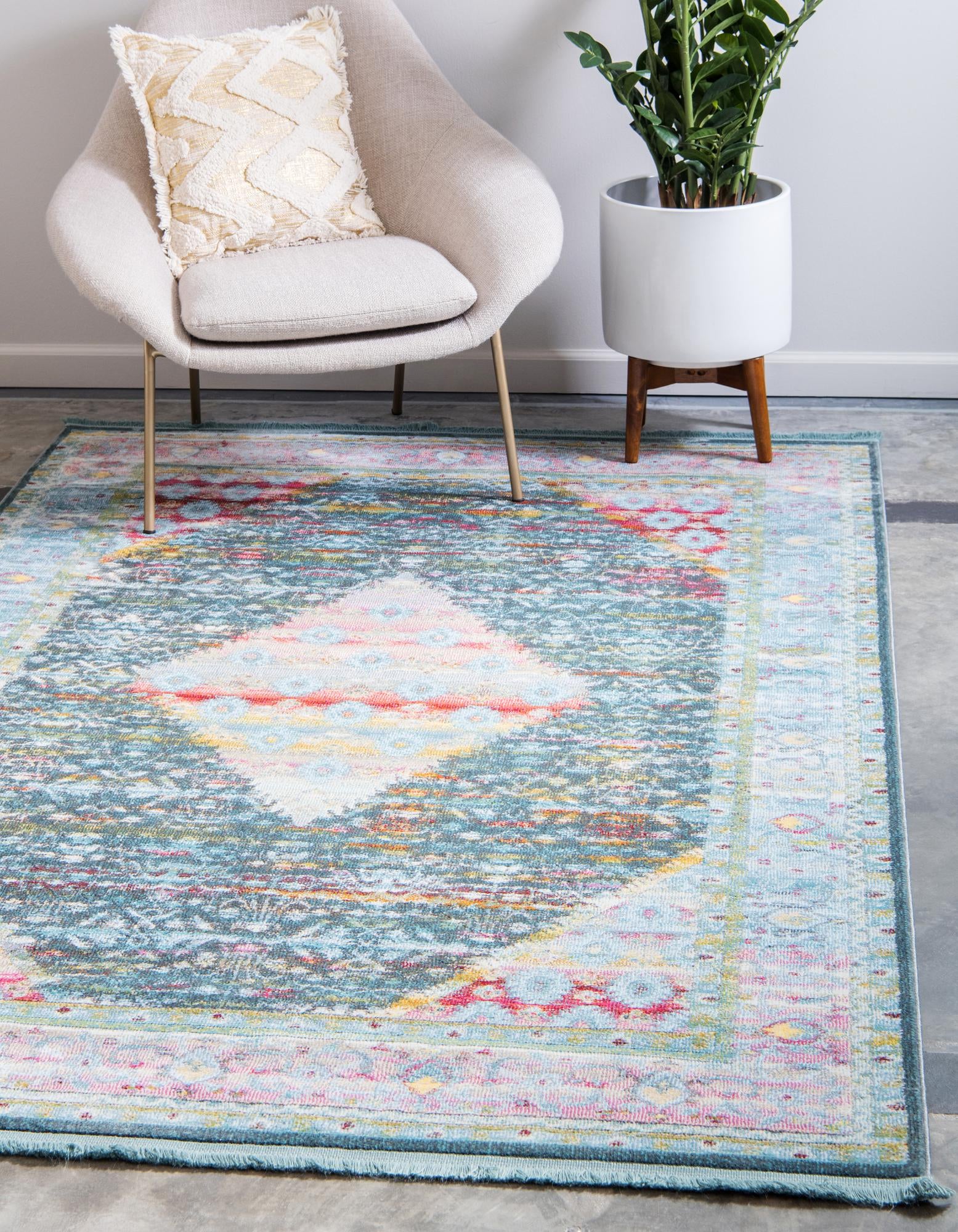 Blue 2' 2 x 3' Noble Rug | Rugs.com