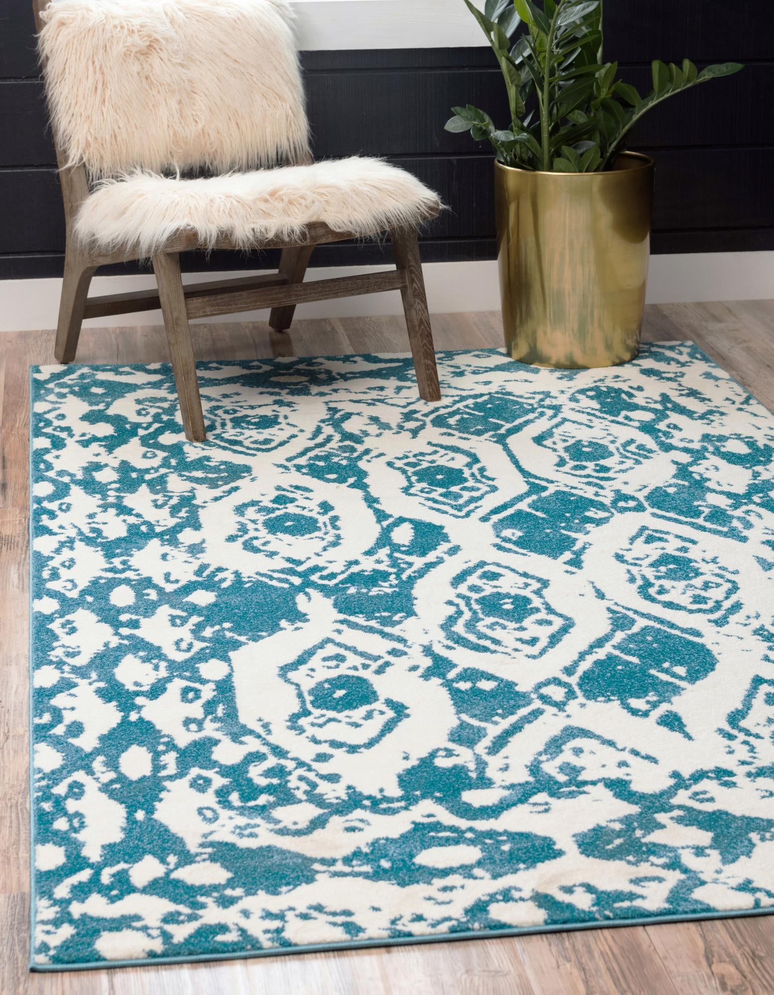 Turquoise 9' x 12' 2 Dover Rug | Rugs.com