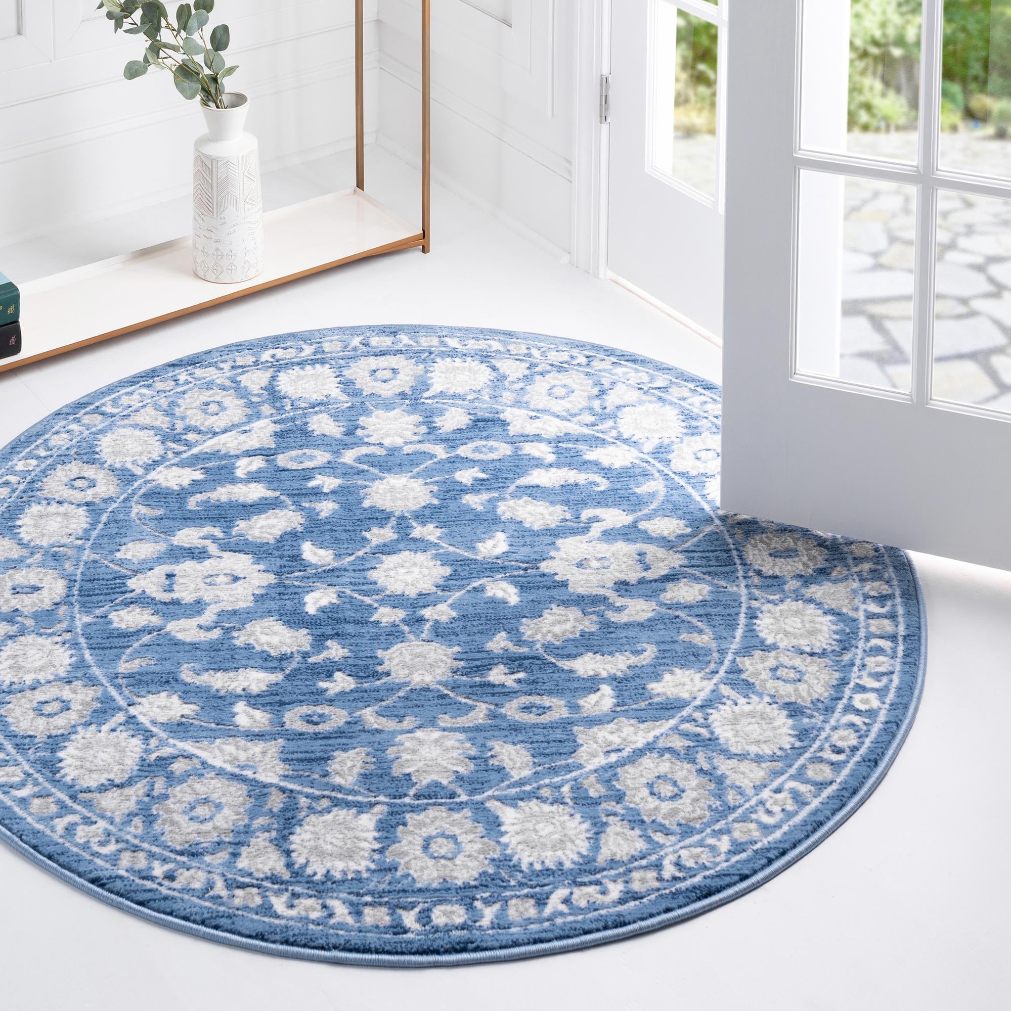 Blue 3' 3 x 3' 3 Boston Round Rug | Rugs.com