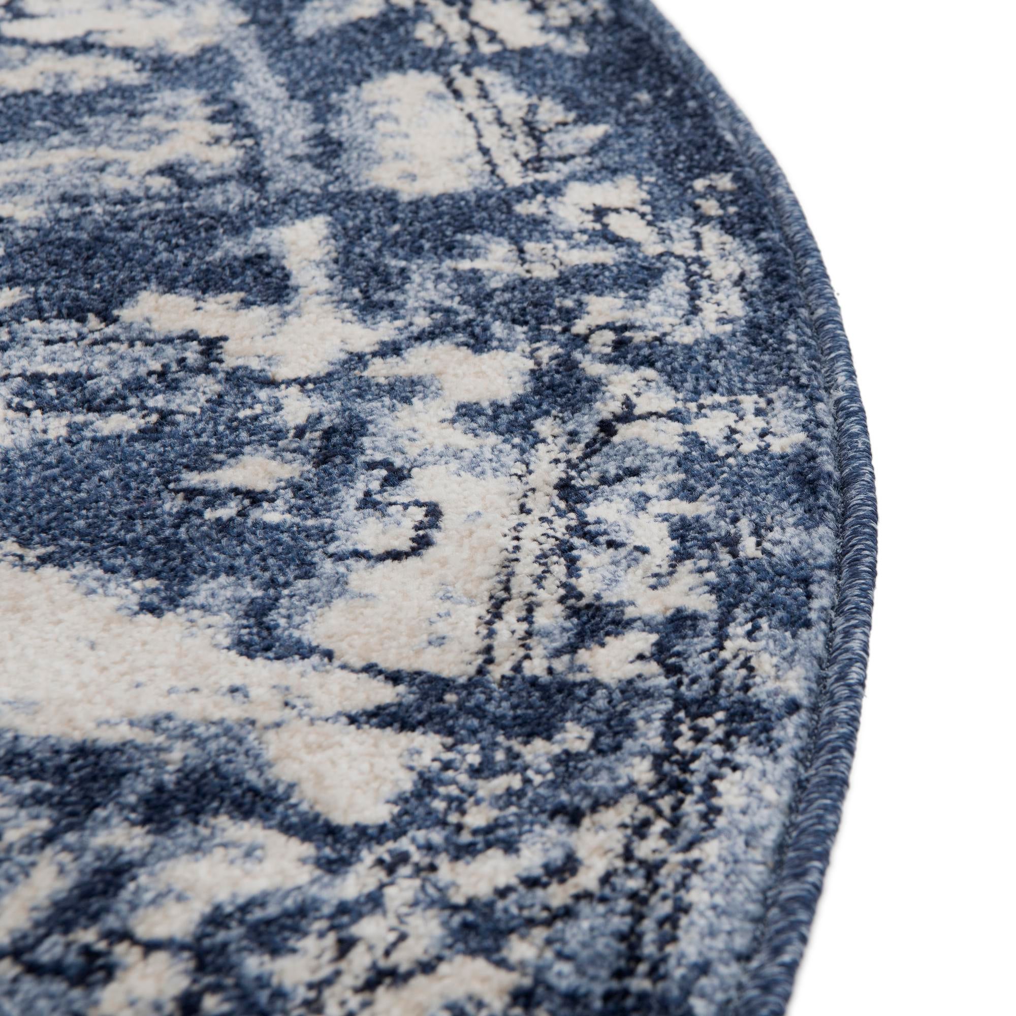 Blue 6' x 6' Miranda Round Rug | Rugs.com