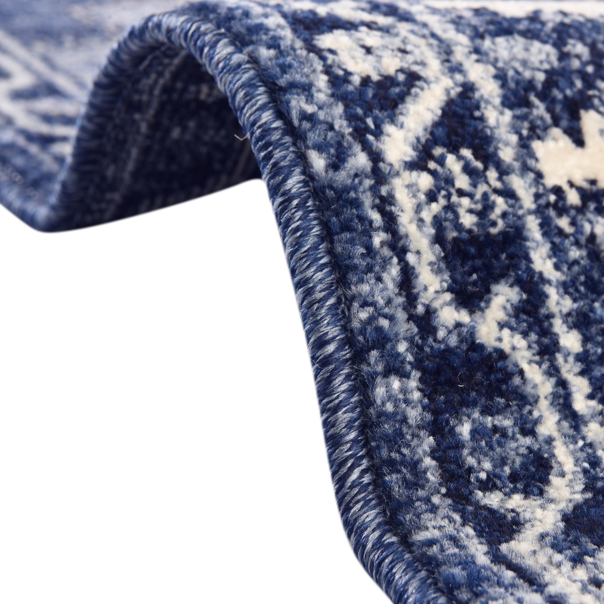 Blue 6' x 6' Miranda Round Rug | Rugs.com