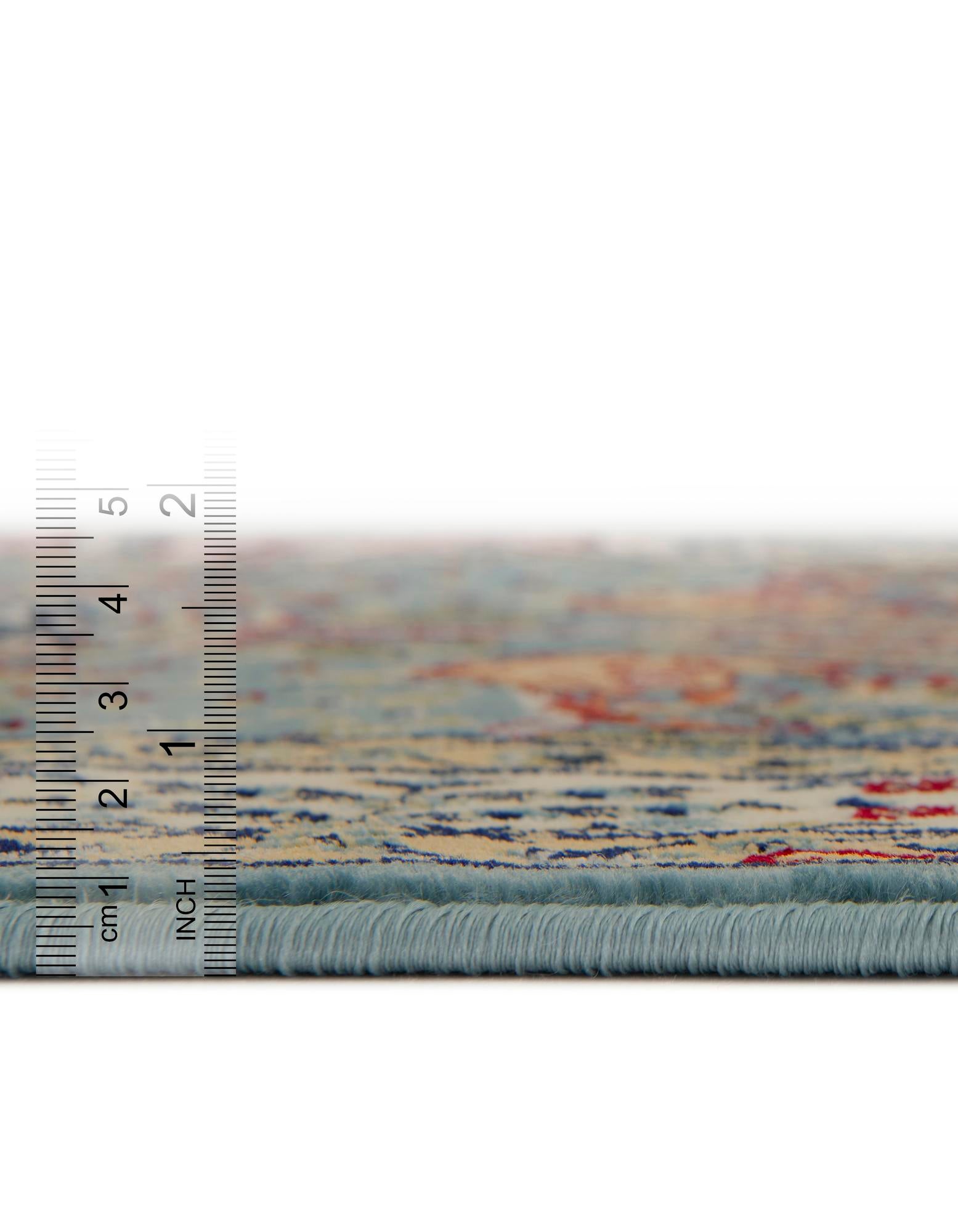 Blue 7' x 7' Nain Design Round Rug | Rugs.com