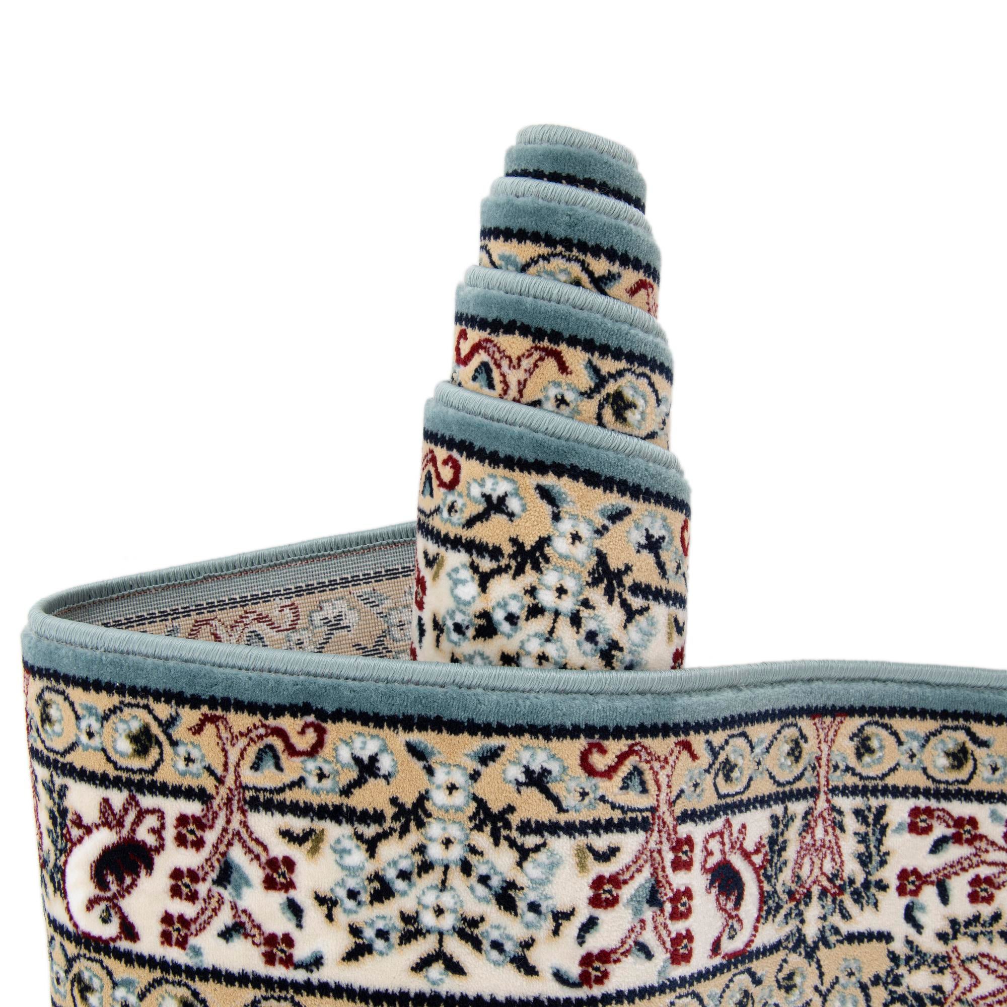 Blue 7' x 7' Nain Design Round Rug | Rugs.com