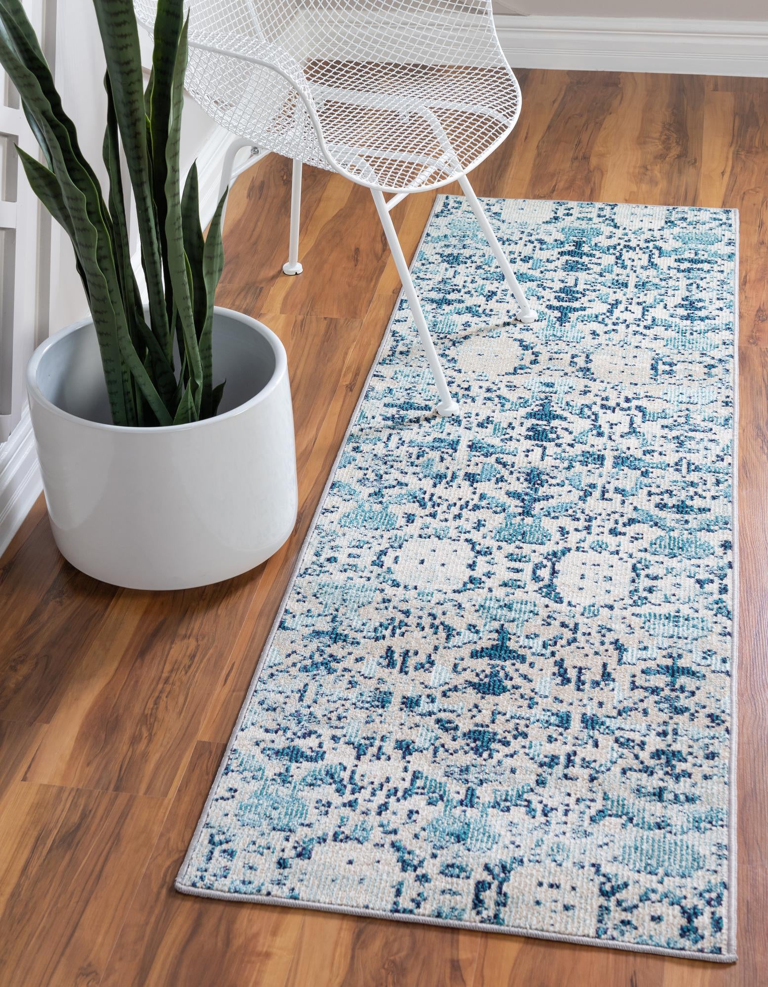 Blue 2' 2 x 6' Amulet Runner Rug | Rugs.com
