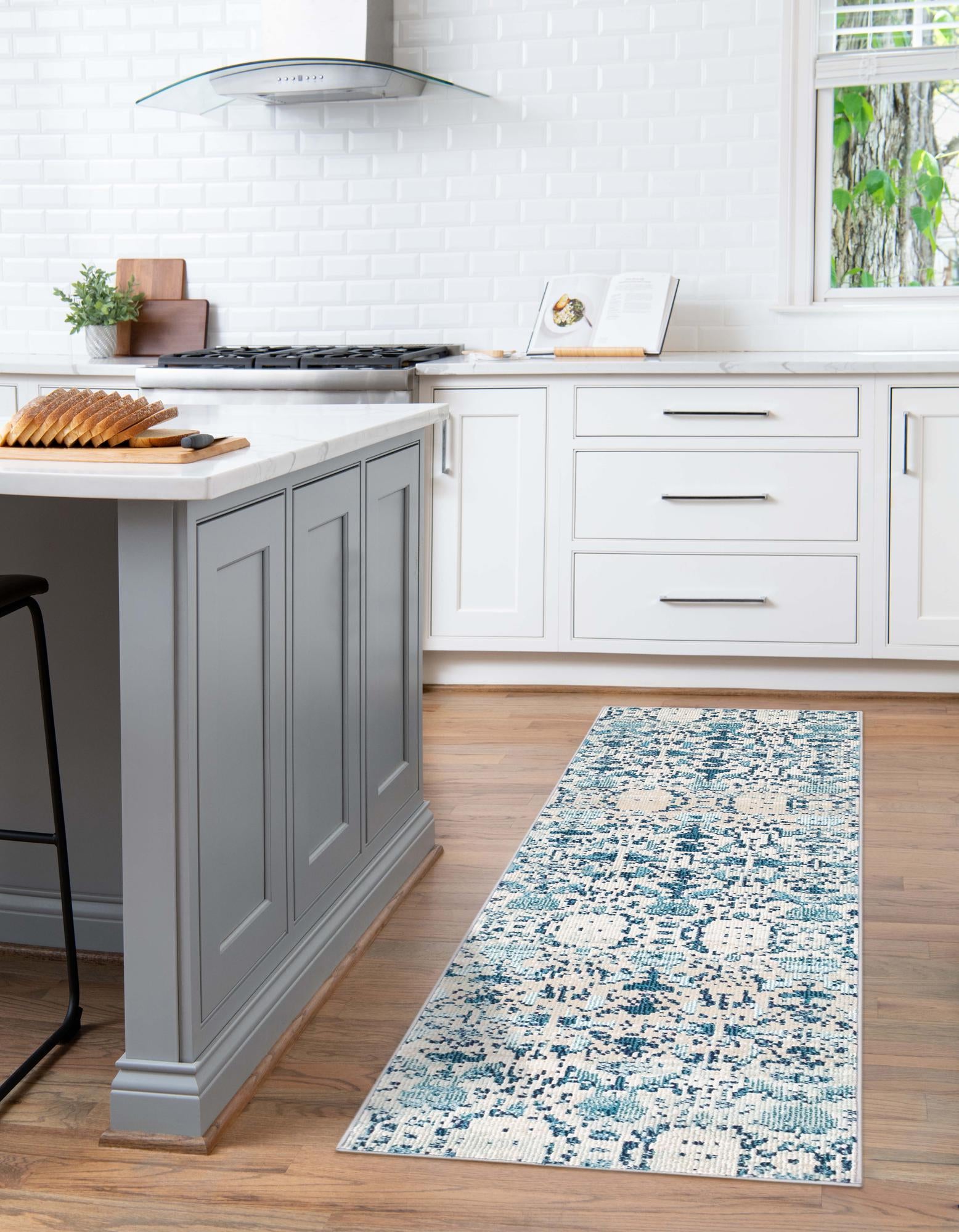 Blue 2' 2 x 6' Amulet Runner Rug | Rugs.com