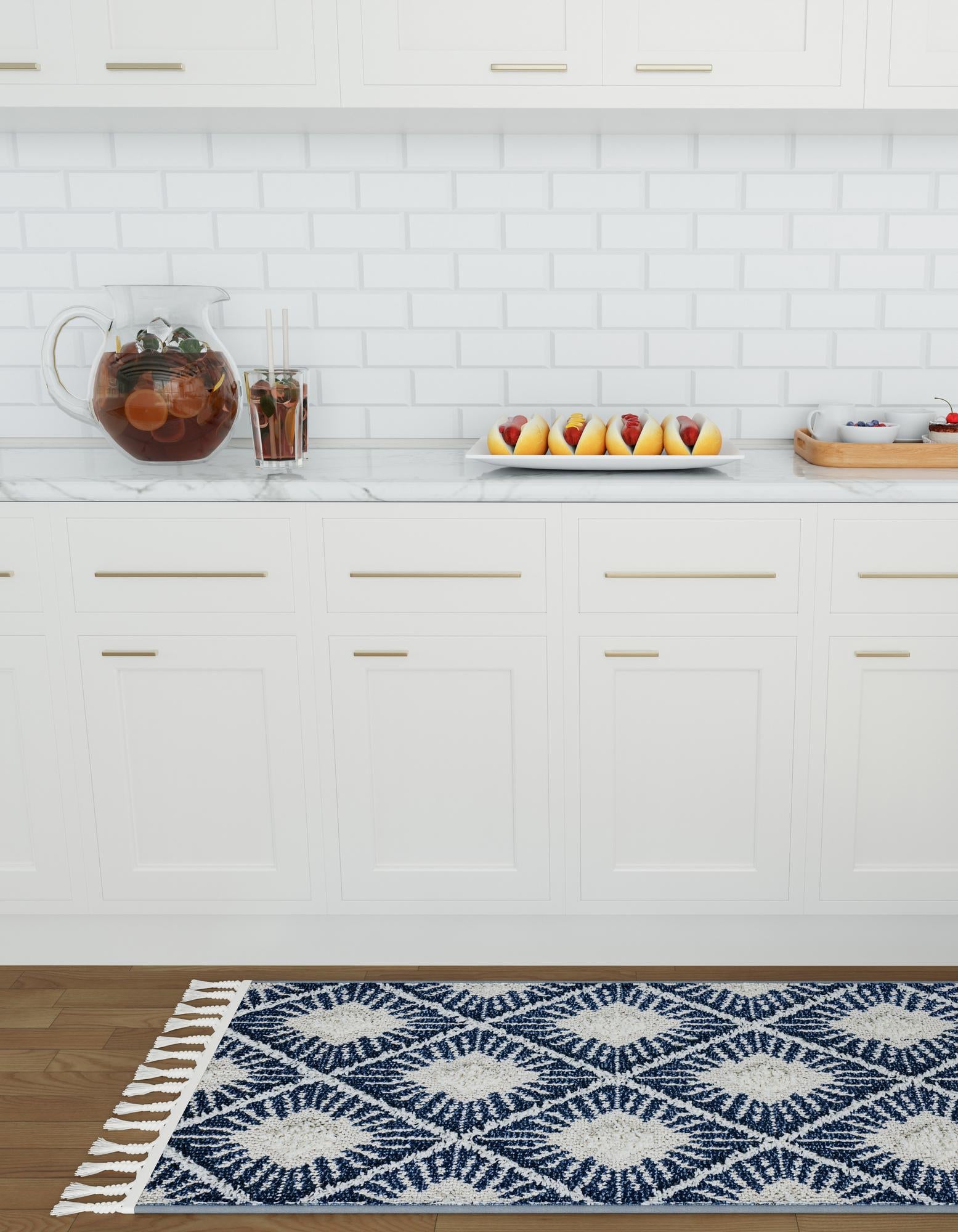 Blue 2' x 4' Boho Runner Rug | Rugs.com