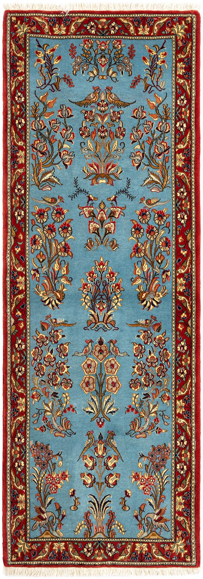 Blue 2' 7 x 7' 3 Ghom Runner Rug | Rugs.com