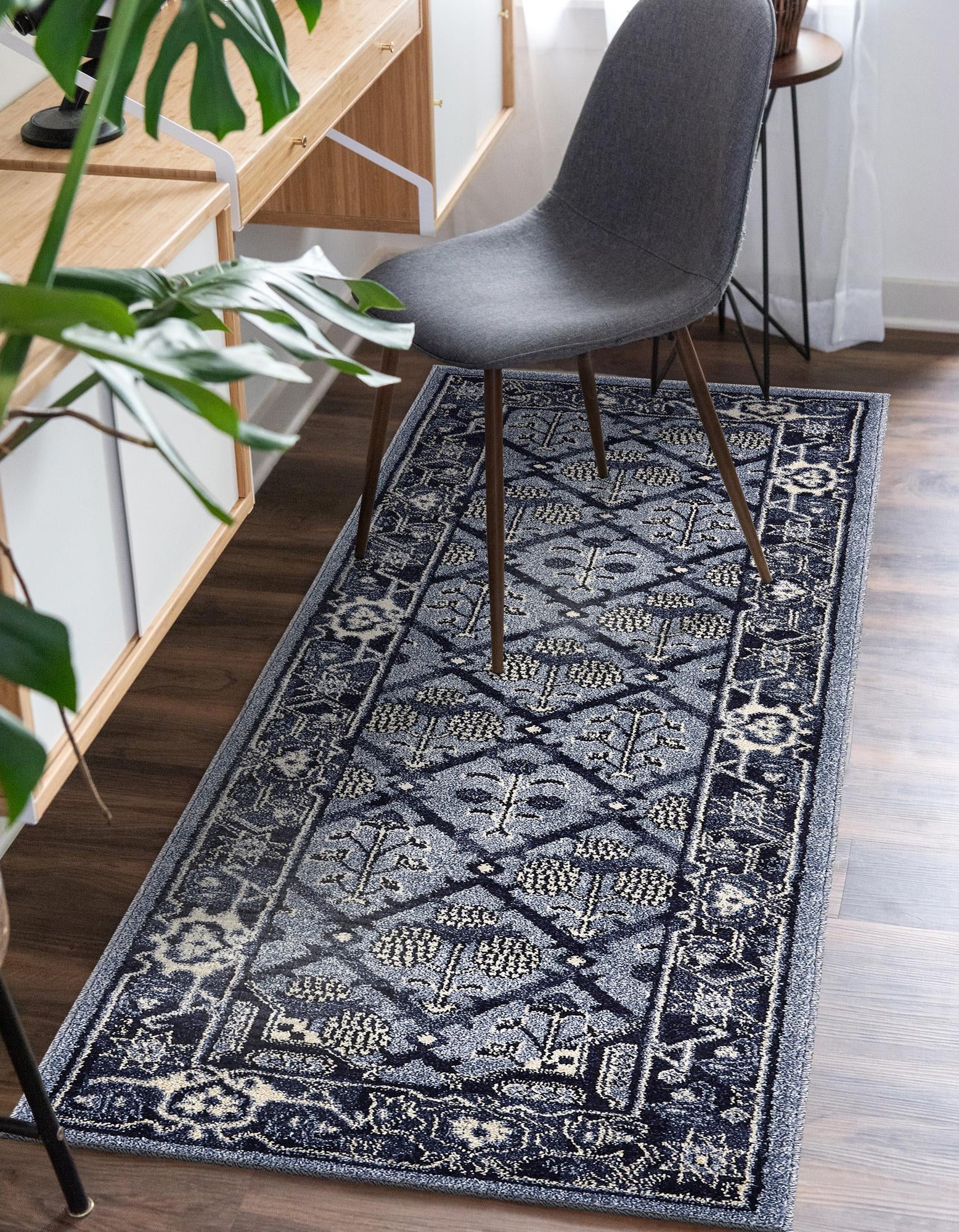 Blue 2' x 6' Miranda Runner Rug | Rugs.com