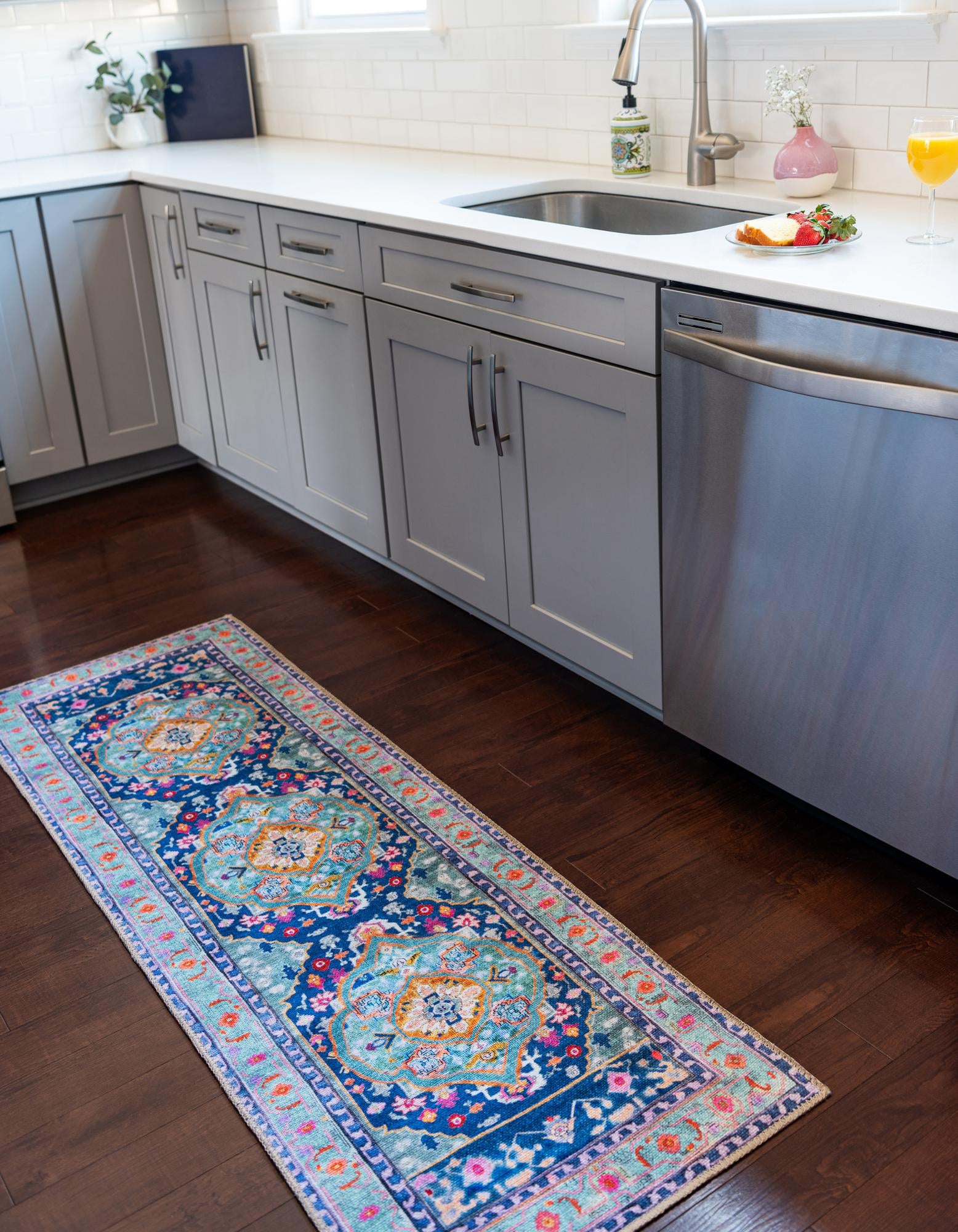 Blue 2' x 6' Timeless Runner Rug | Rugs.com