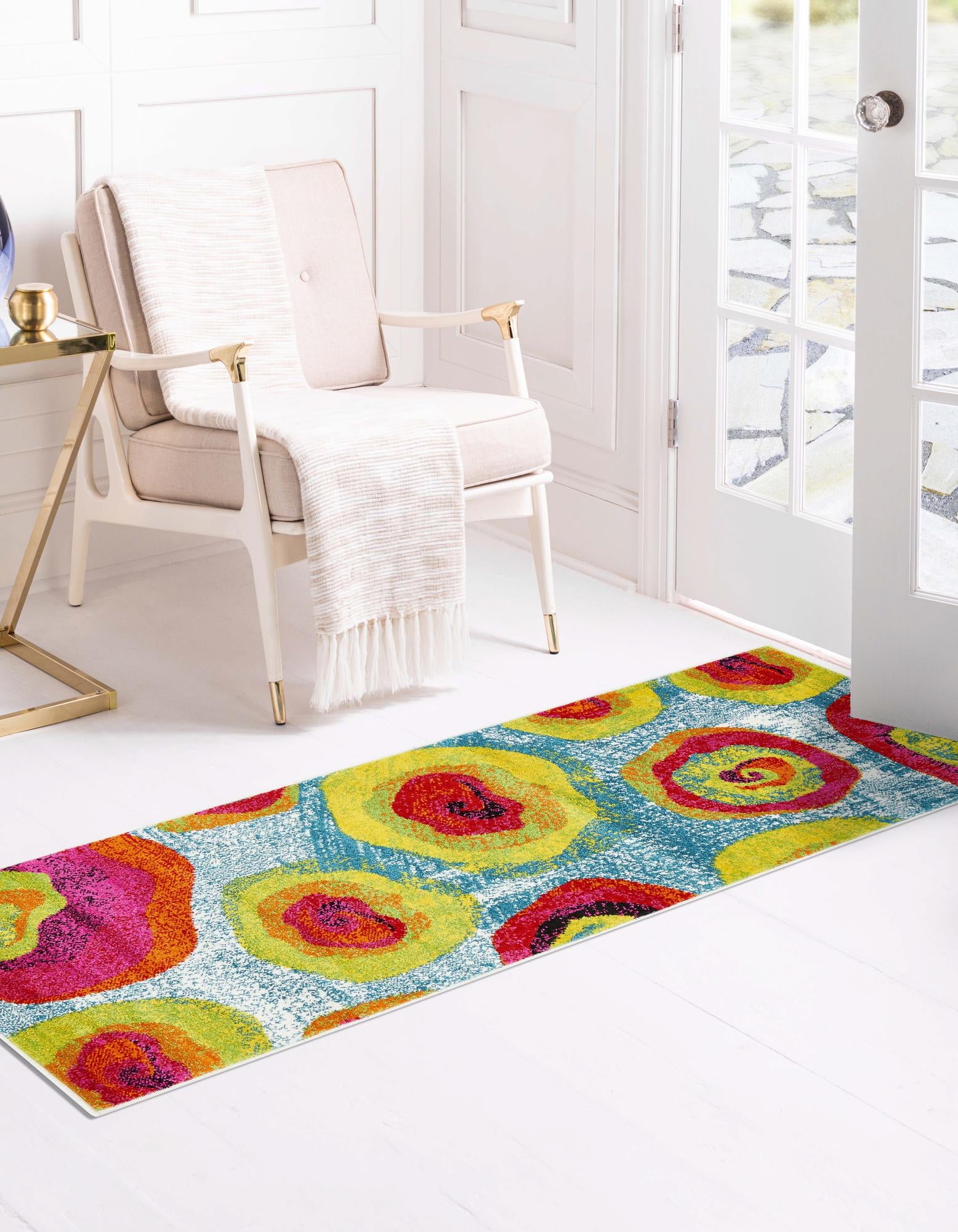 Blue 2' x 6' Tuscany Runner Rug | Rugs.com