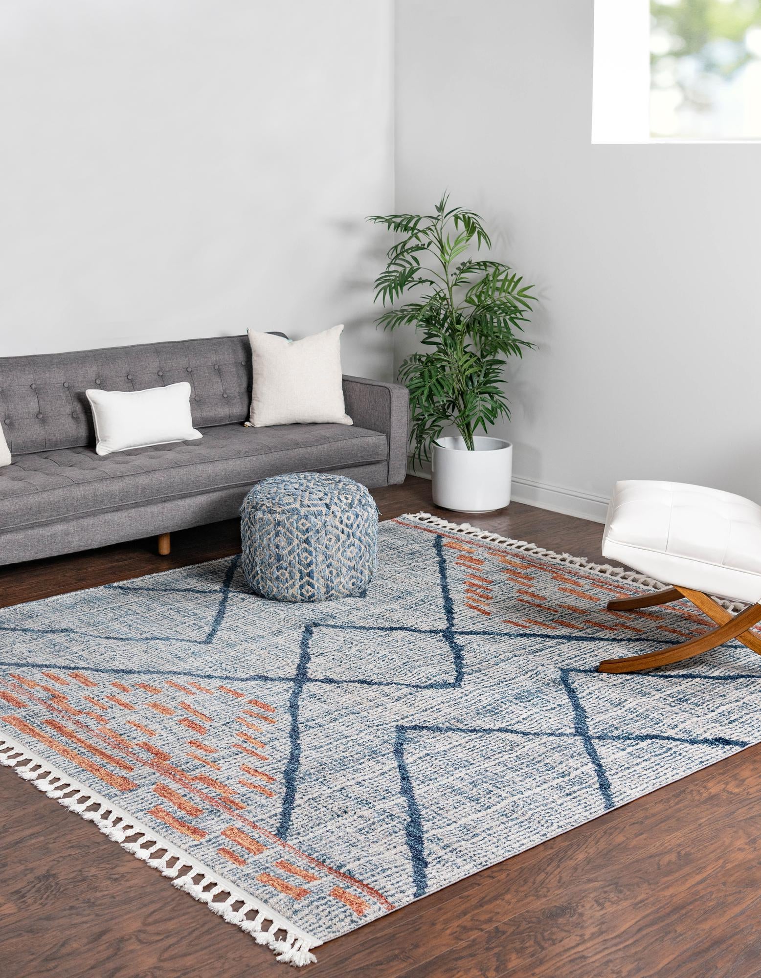 Blue 7' 10 x 7' 10 Aramis Square Rug | Rugs.com