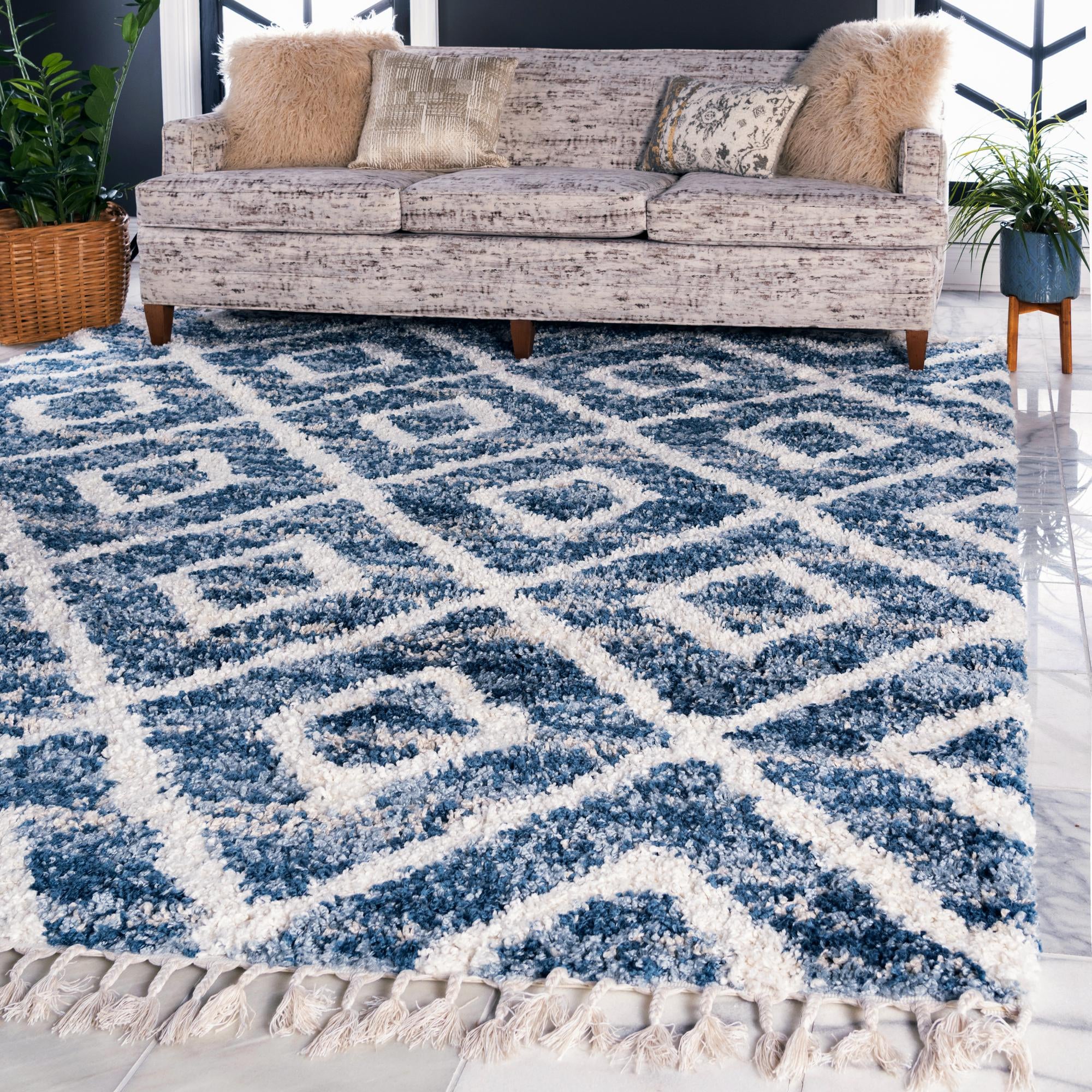 Blue 8' x 8' Andromeda Square Rug | Rugs.com