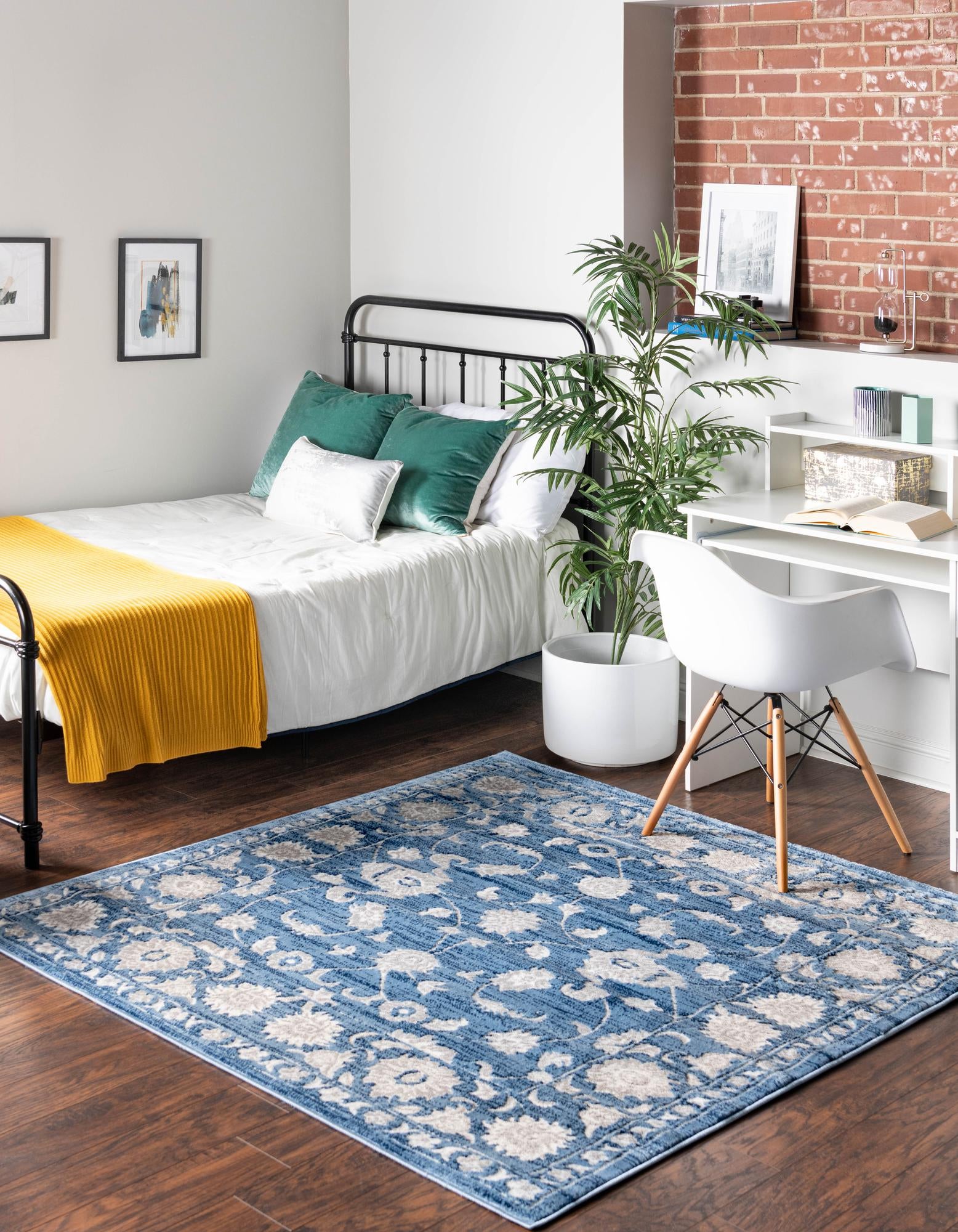 Blue 10' x 10' Boston Square Rug | Rugs.com