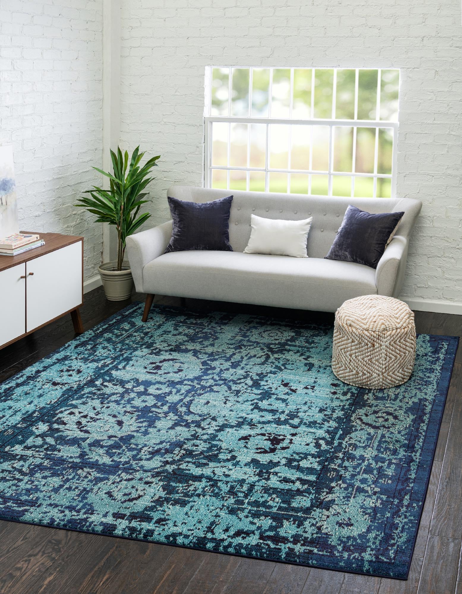 Light Green 8' x 8' Alexis Square Rug | Rugs.com