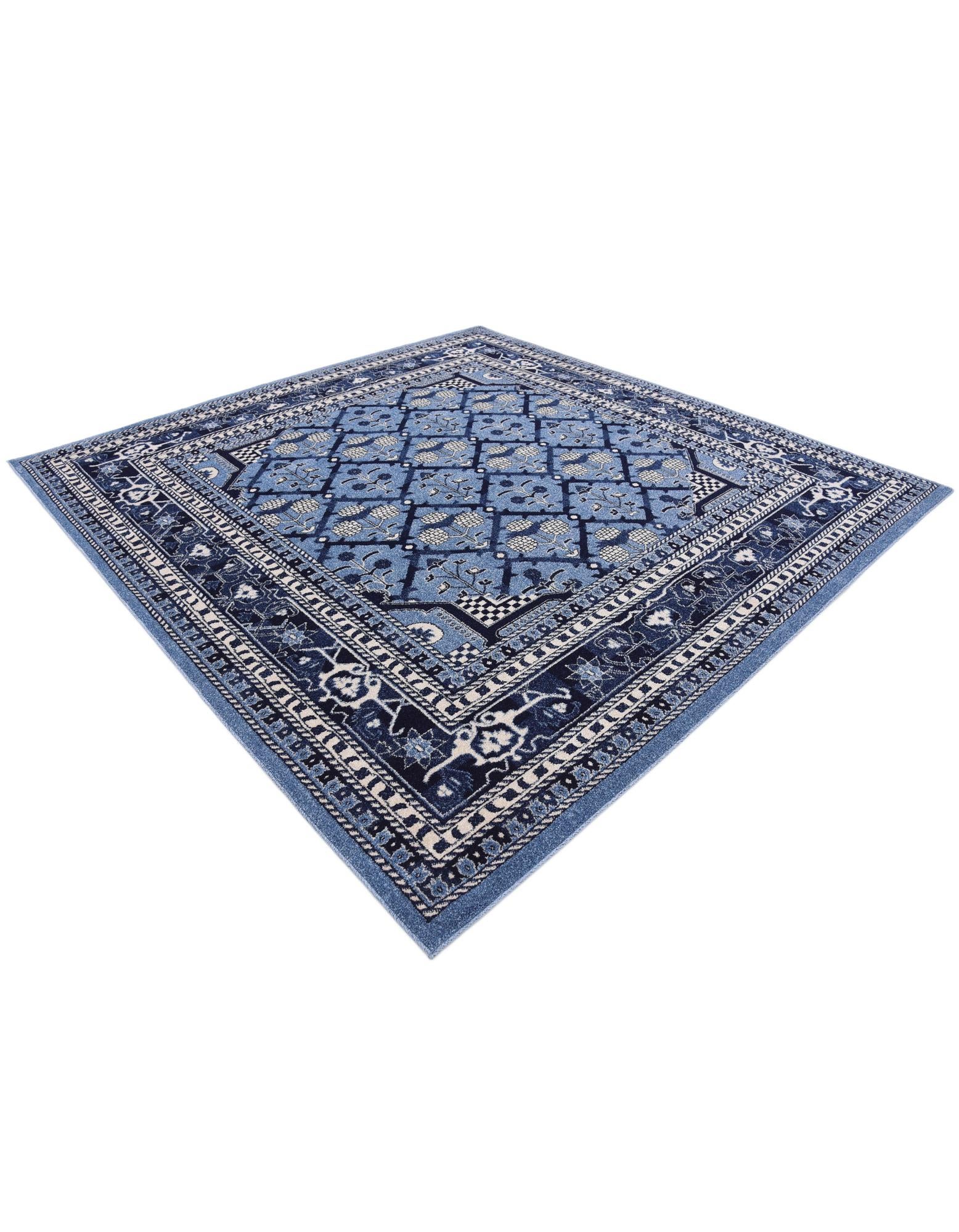 Blue 7' 10 x 7' 10 Miranda Square Rug | Rugs.com