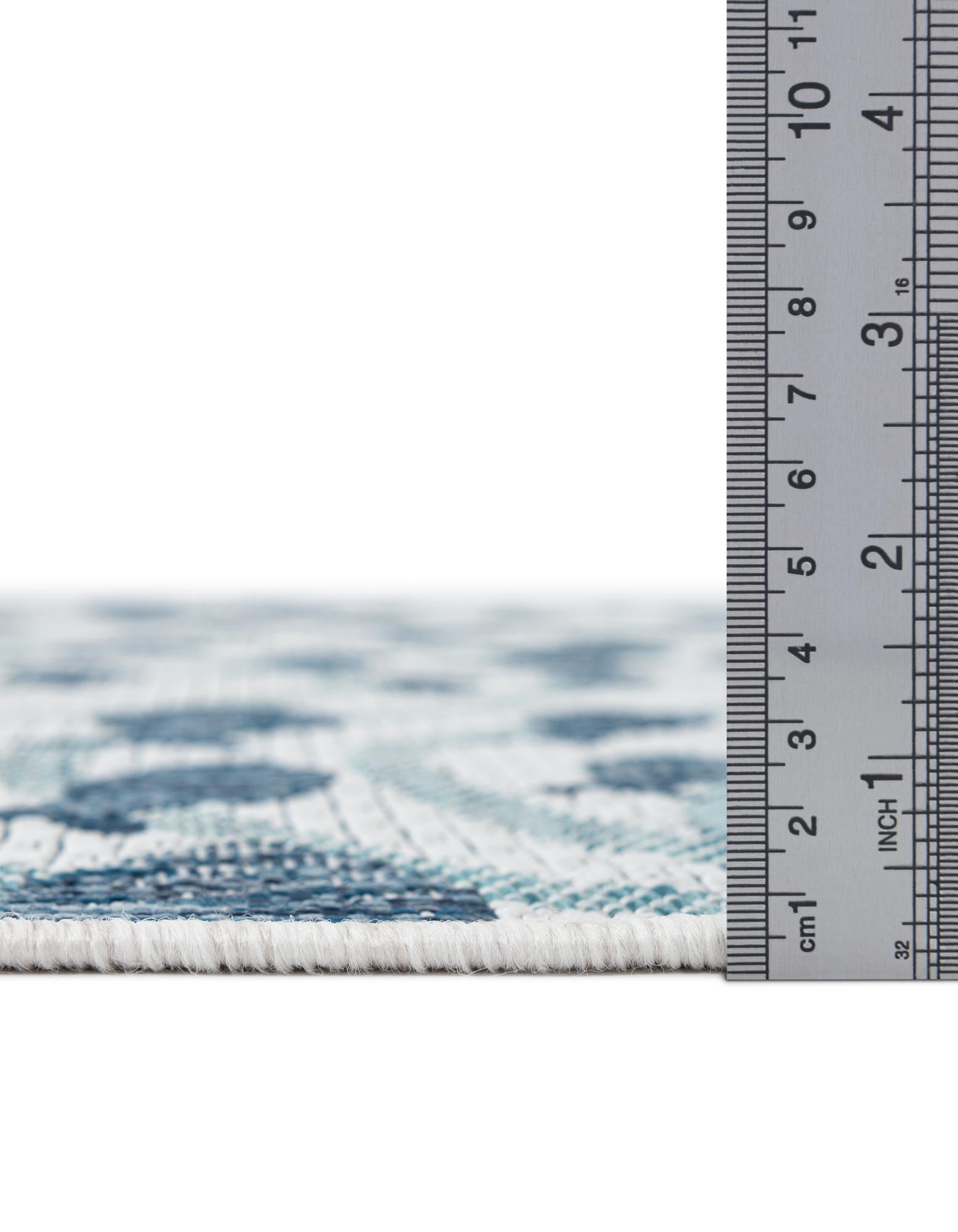 Blue 10' x 10' Coastal Indoor / Outdoor Square Rug | Rugs.com