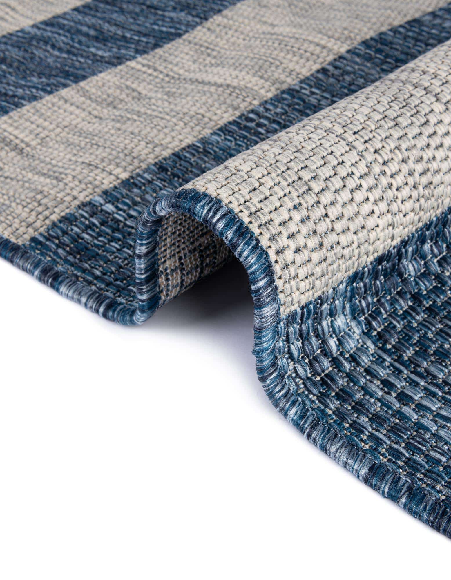 Blue 5' 3 x 5' 3 Washable Ribbon Indoor / Outdoor Square Rug | Rugs.com