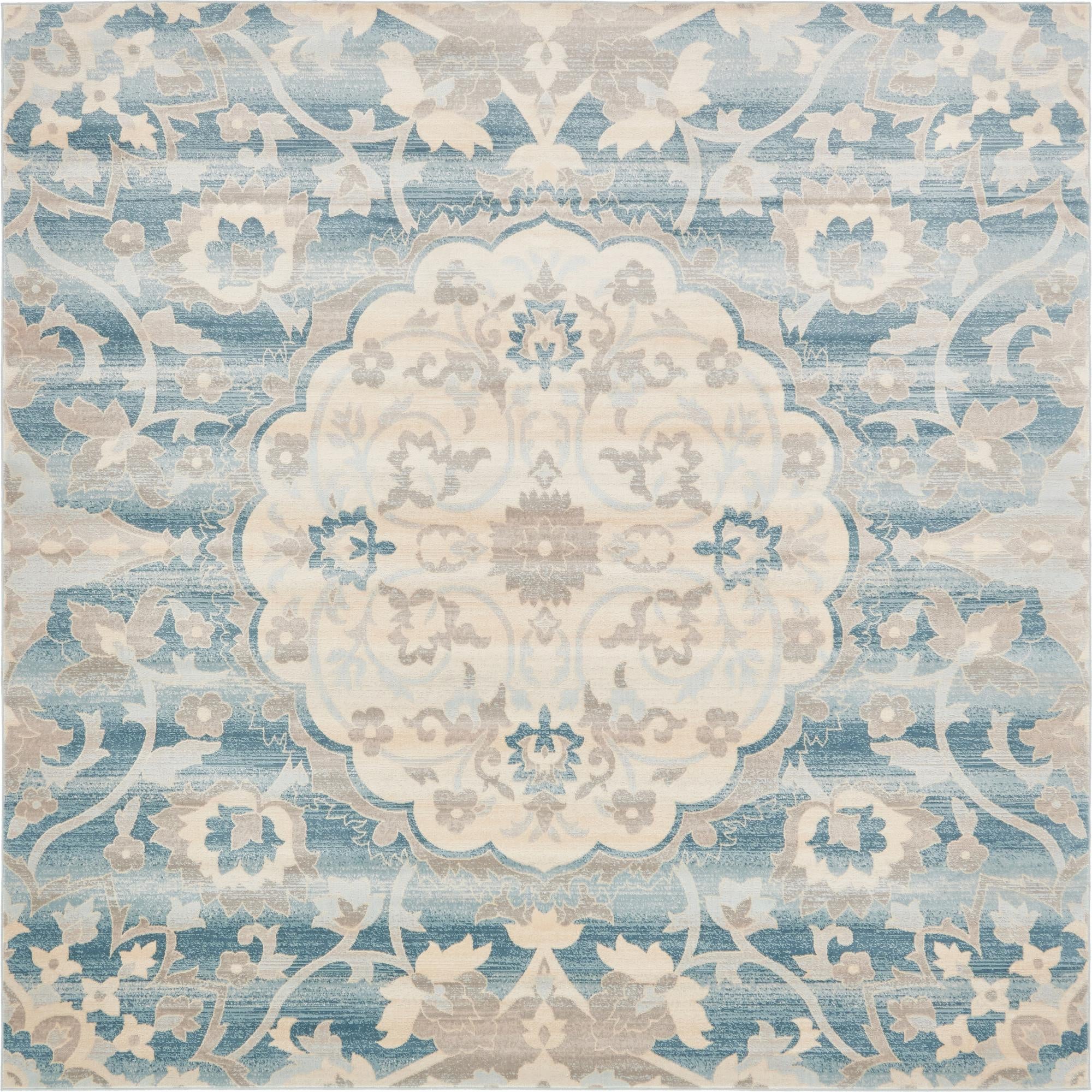 Blue 7' 10 x 7' 10 Celeste Miranda Square Rug | Rugs.com