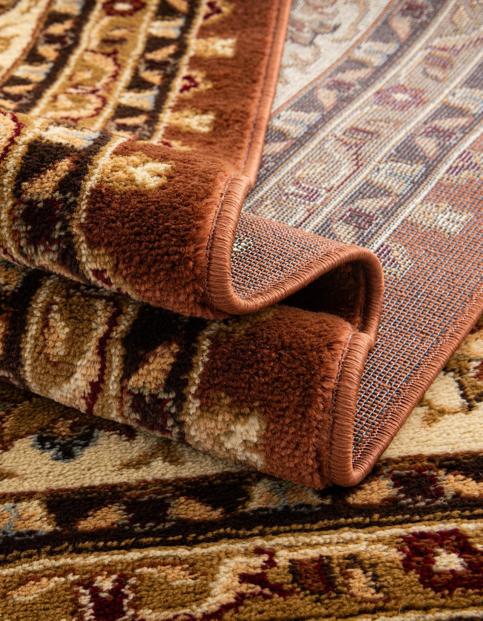 Brick Red Light Rose 10' 6 x 16' 5 Aditi Rug | Rugs.com