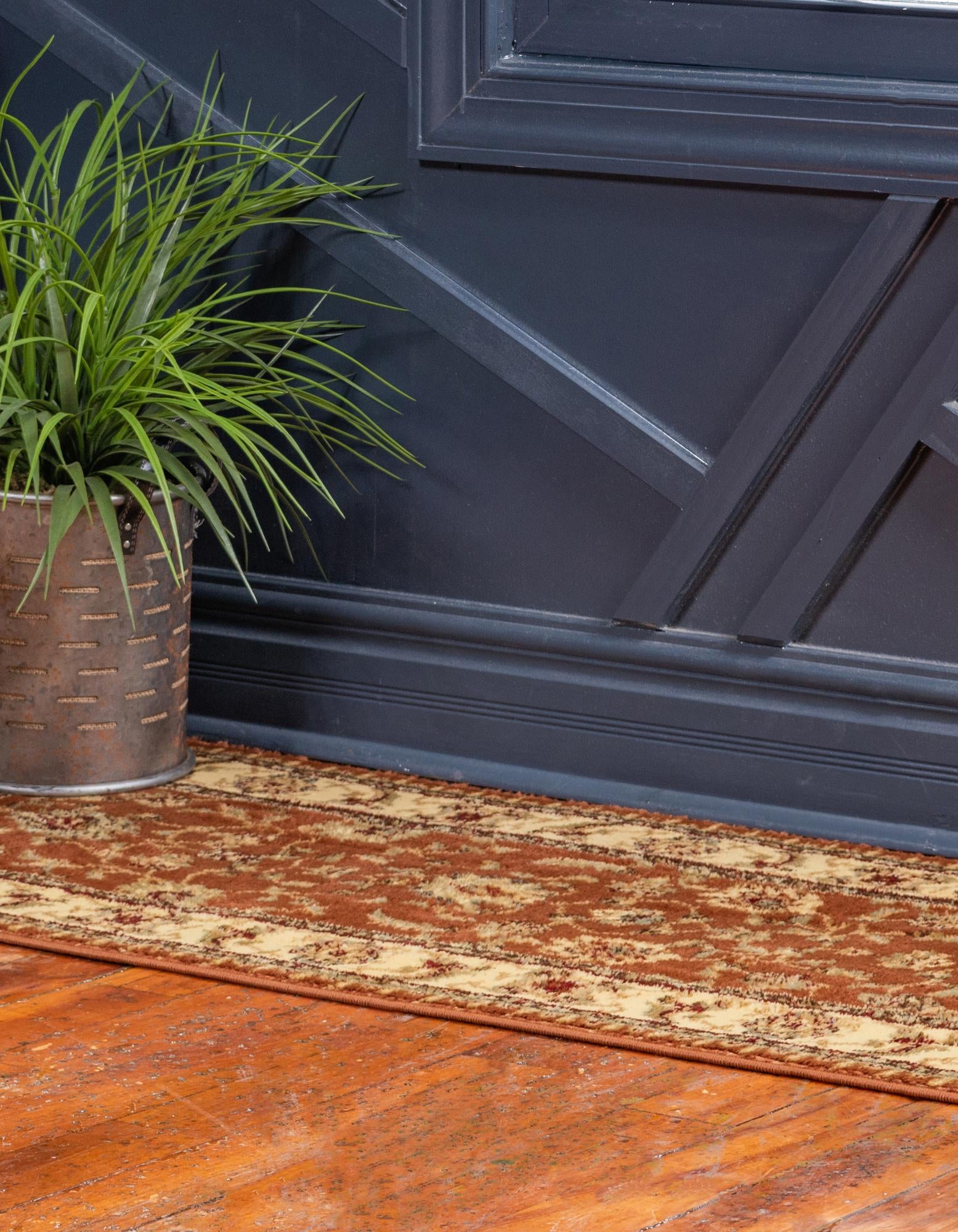 Brick Red Light Rose 2' 7 x 10' Aditi Runner Rug | Rugs.com